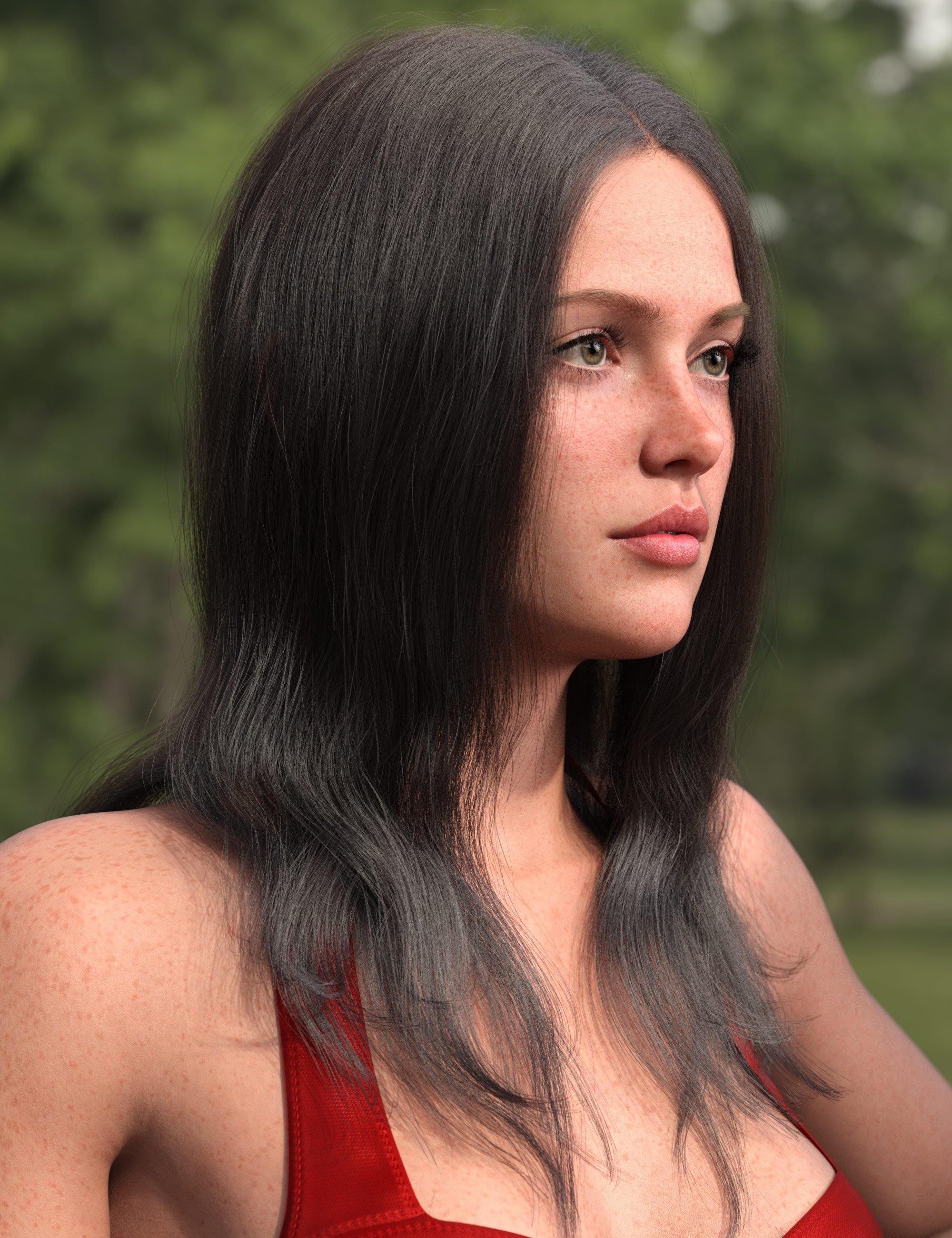 dForce Strand-Based Soft Curls Casual Long Hair for Genesis 9 and Genesis 8 Female | Daz 3D