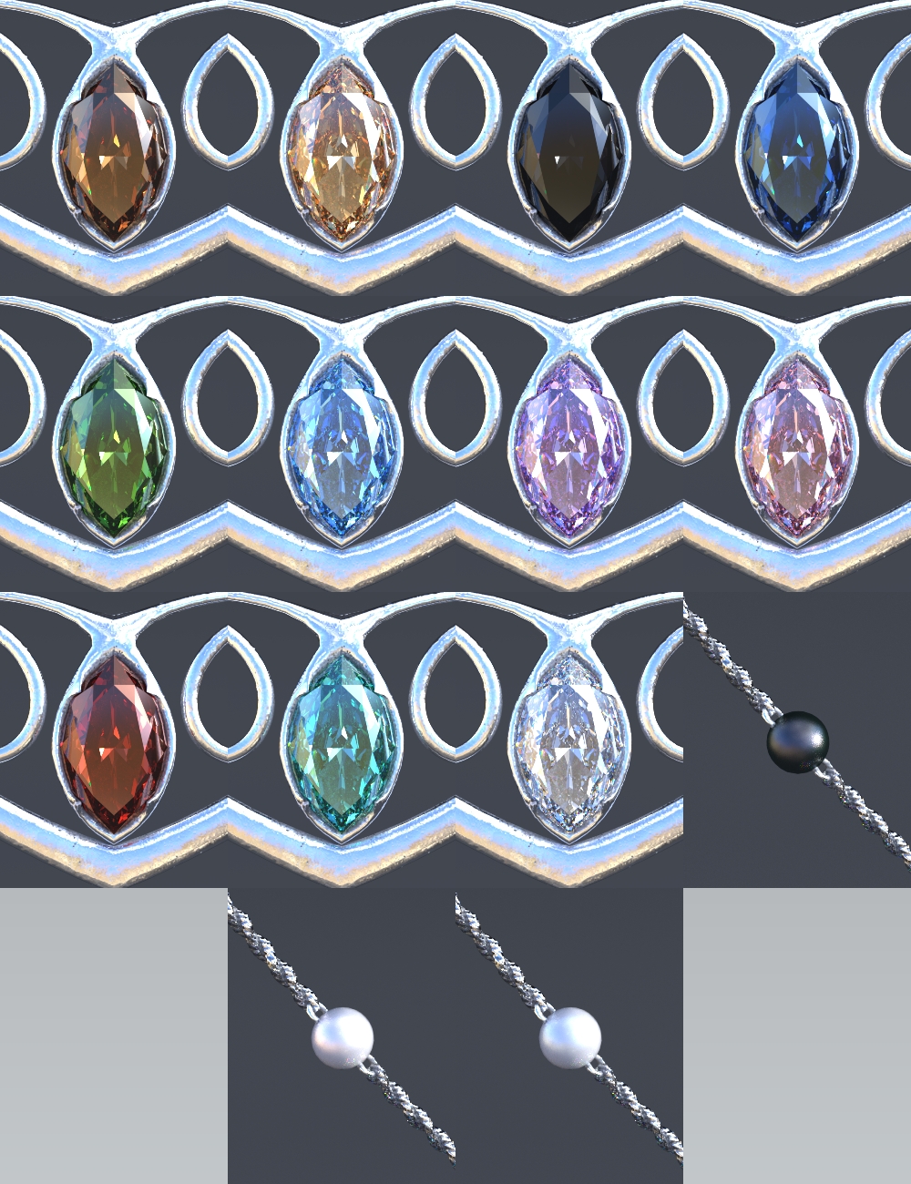 TMD Elven Necklaces for Genesis 9 | Daz 3D