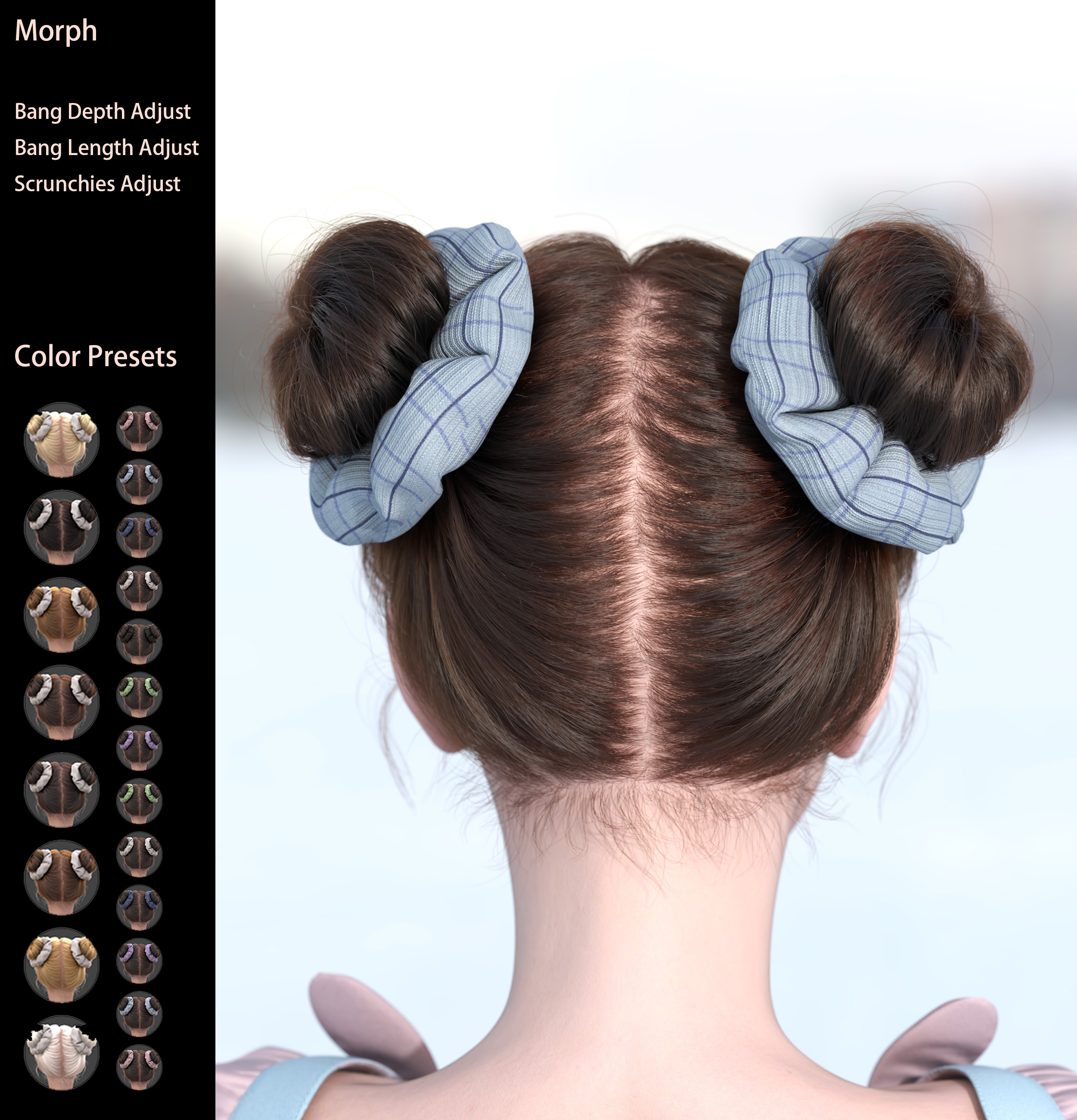 Princess Series Twin Buns | Daz 3D