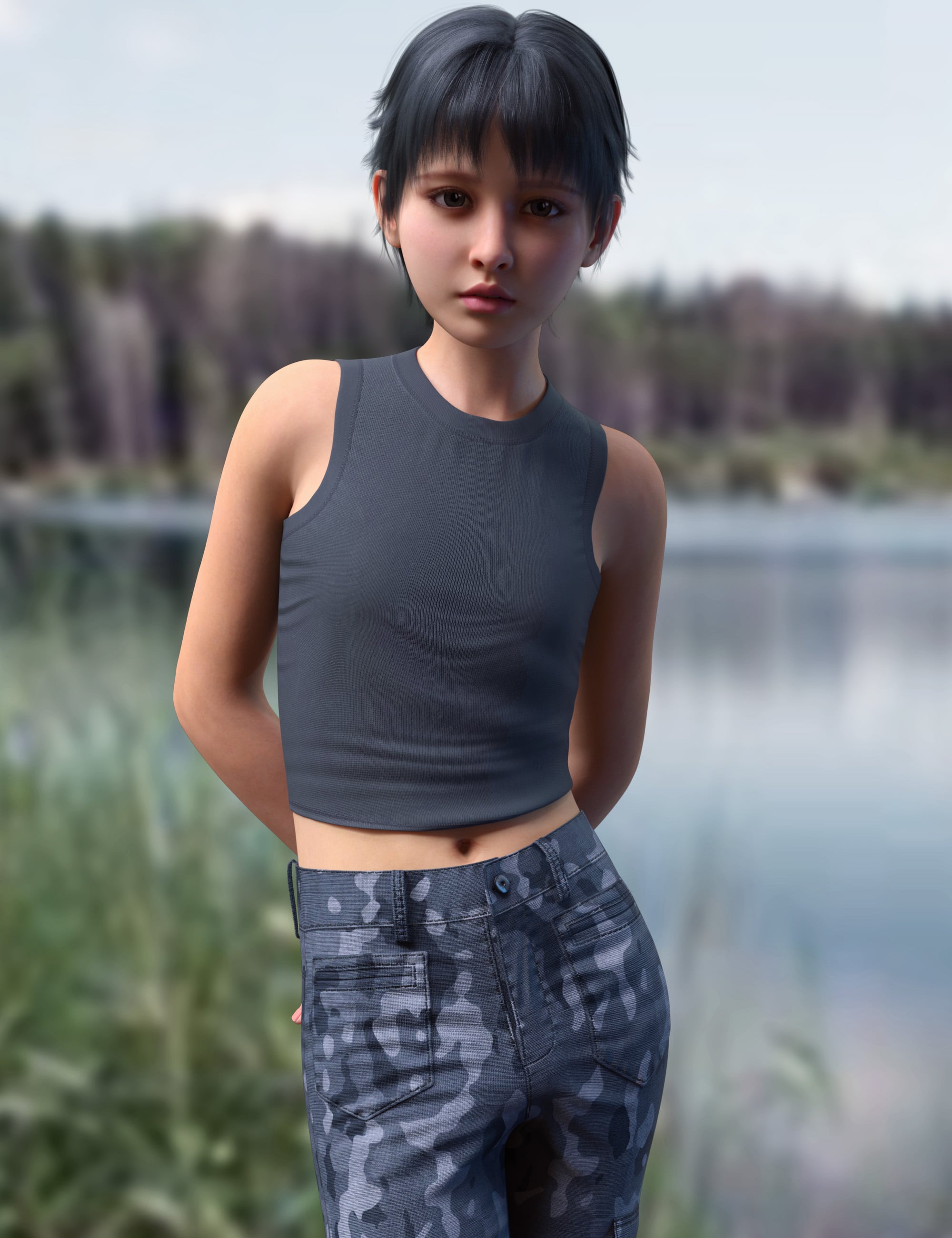 Vo Kimi‌ Hair for Genesis 9 | Daz 3D