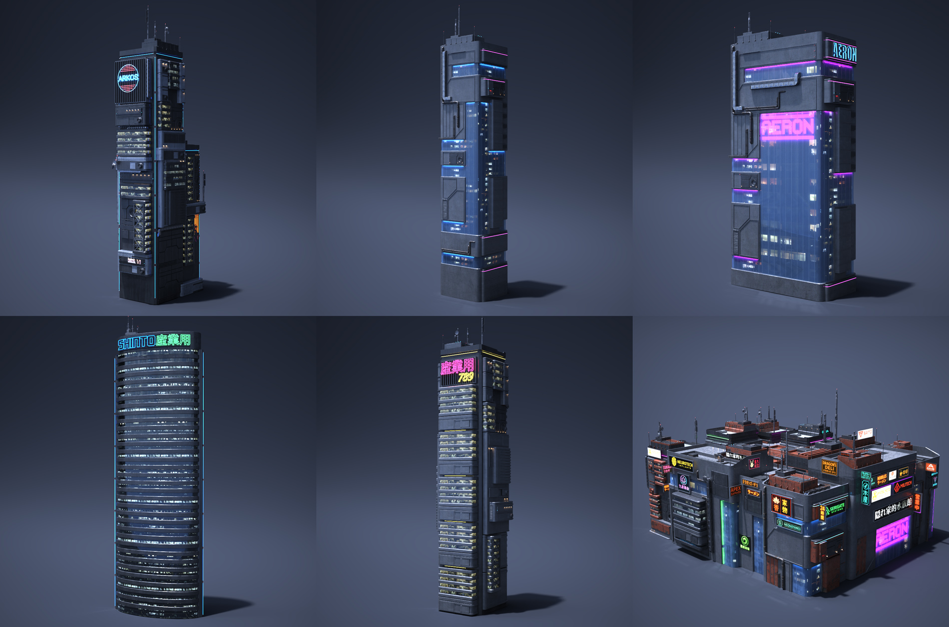 Cyberpunk Kitset - Highrise | Daz 3D