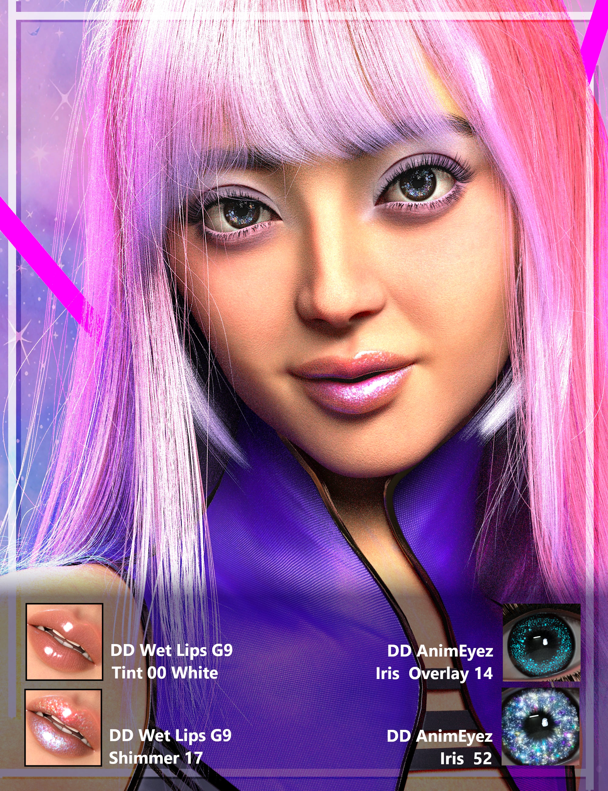 DD Wet Lips for Genesis 9 | Daz 3D