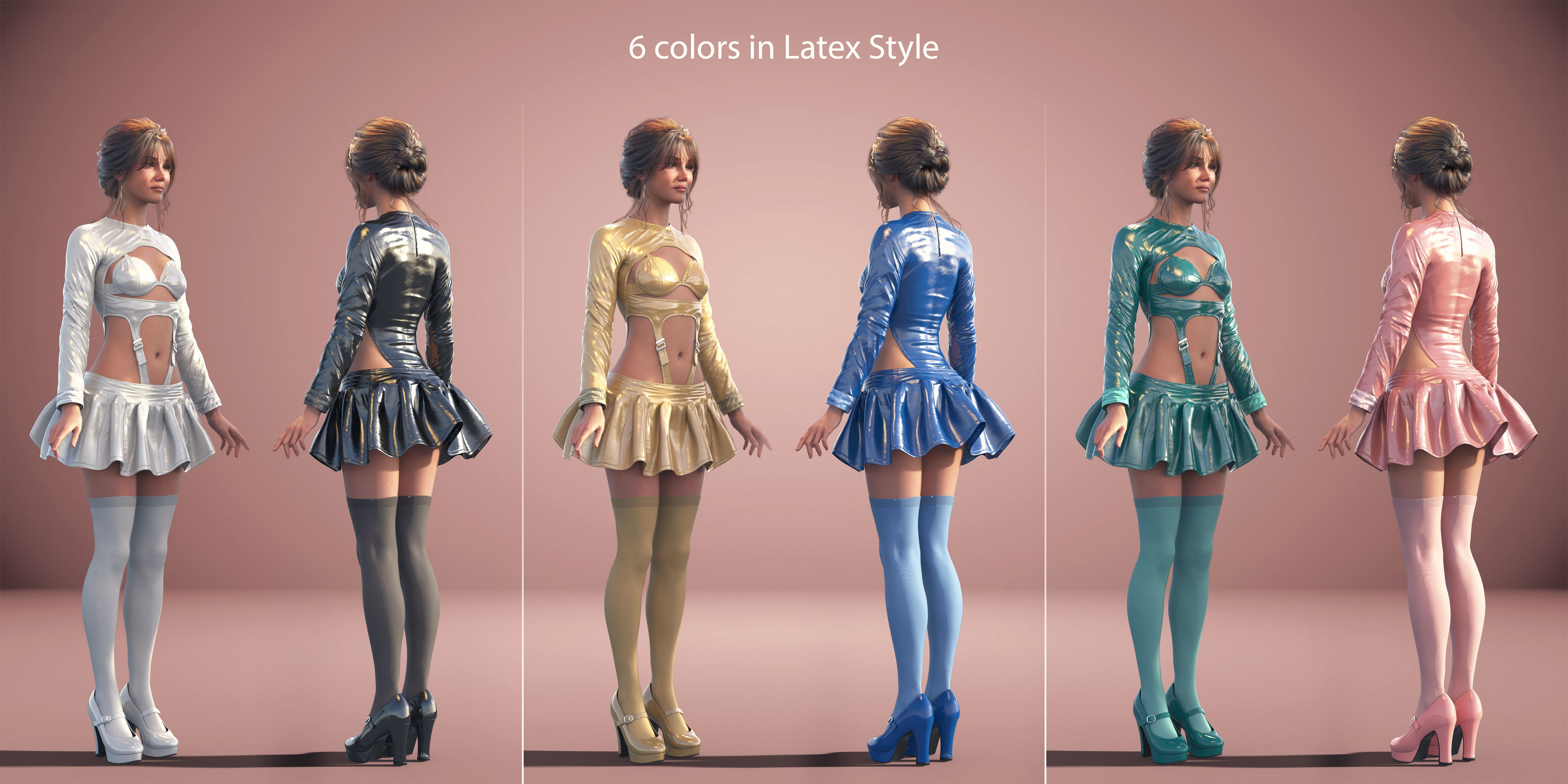 dForce Mystery Latex Diva Bundle for Genesis 9 | Daz 3D