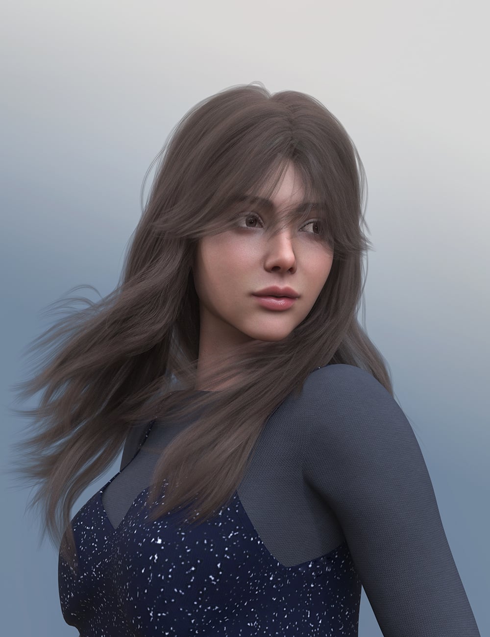 MB Trevina Hair and MB Trevina for Genesis 9 Feminine | Daz 3D