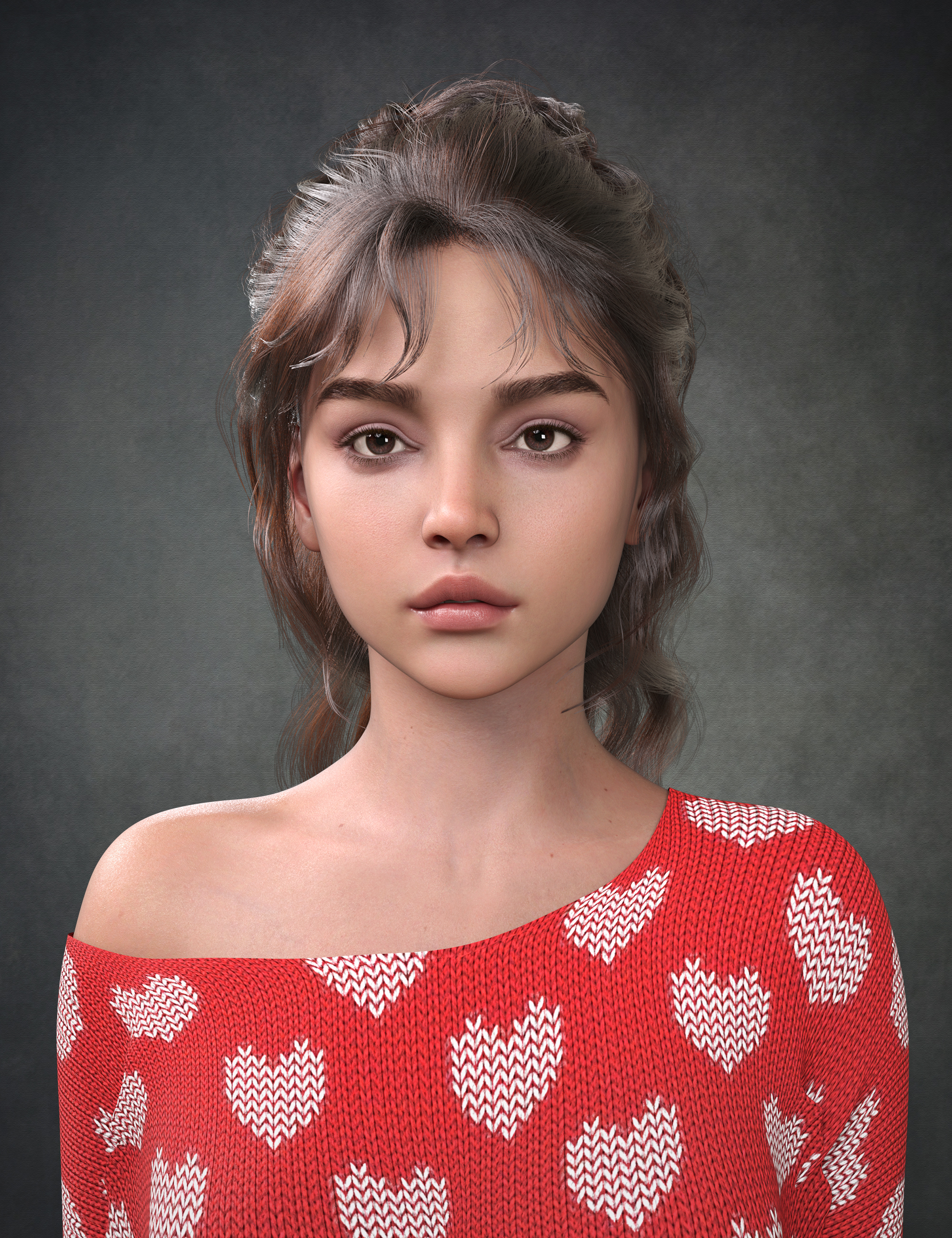 dForce Brennley Hair and MB Brennley for Genesis 9 Feminine | Daz 3D