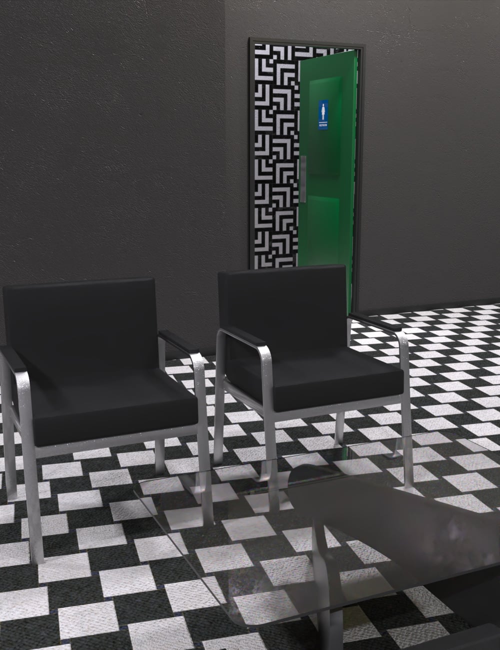 Waiting Area Vignette | Daz 3D