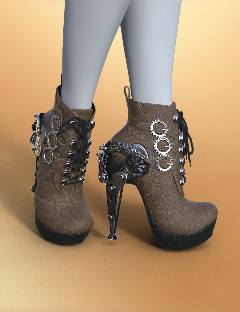 Mechanical Gear High Heels for Genesis 9 | Daz 3D