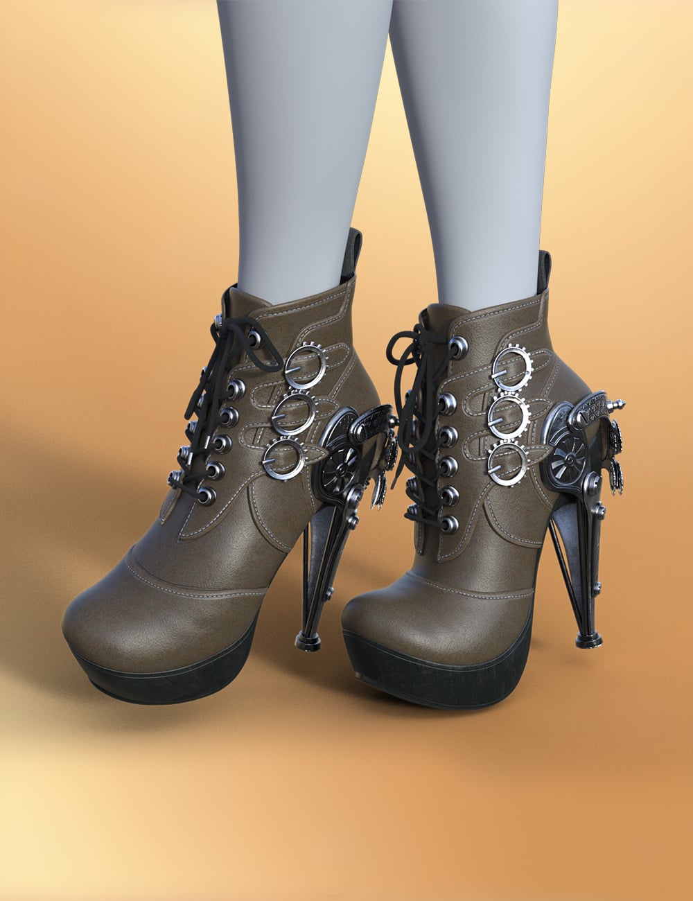Mechanical Gear High Heels for Genesis 9 | Daz 3D