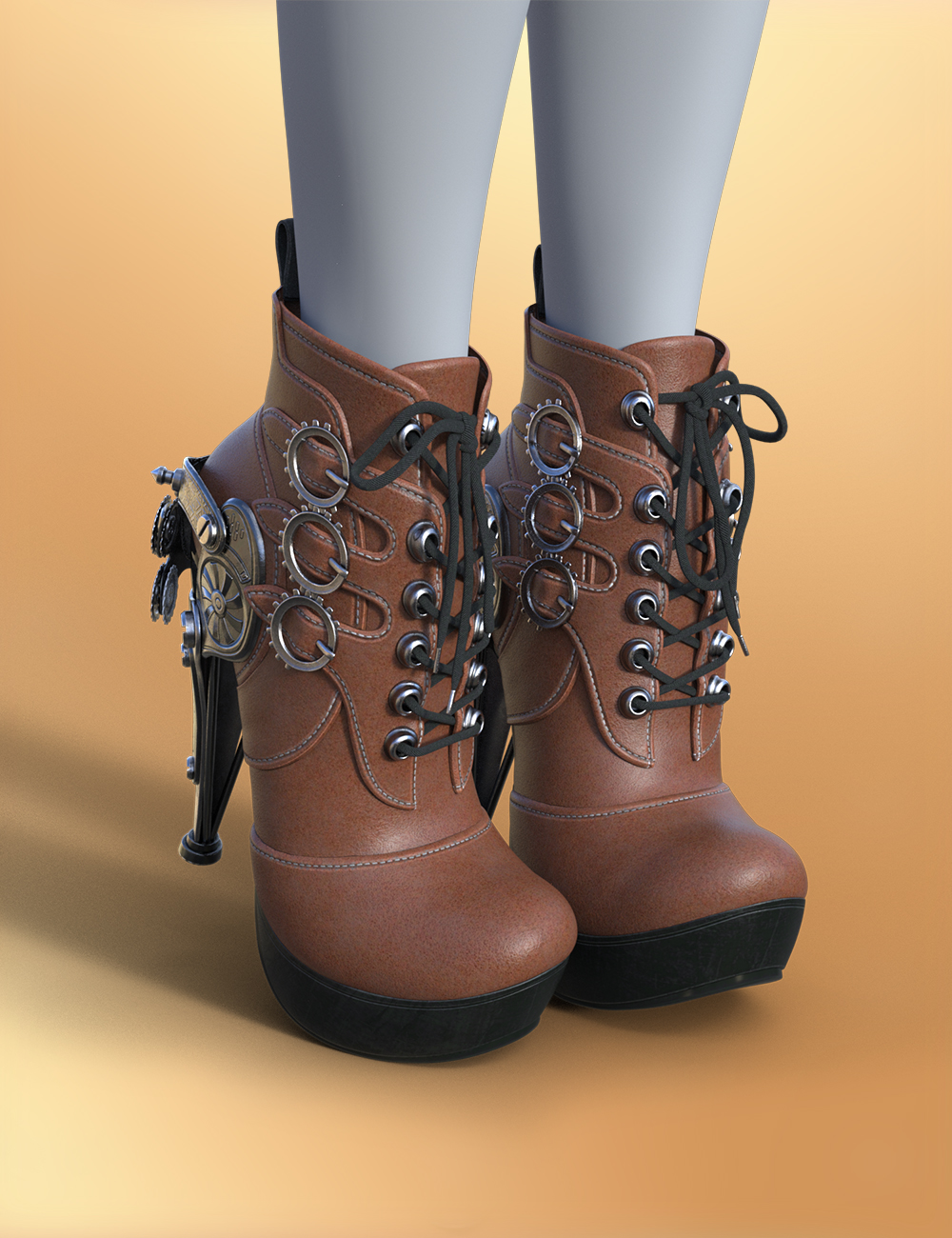 Mechanical Gear High Heels for Genesis 9 | Daz 3D