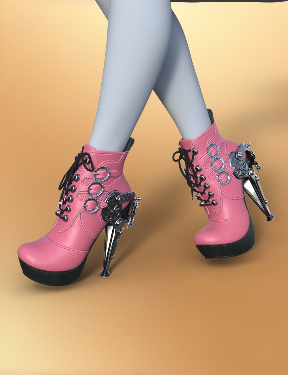 Mechanical Gear High Heels for Genesis 9 | Daz 3D