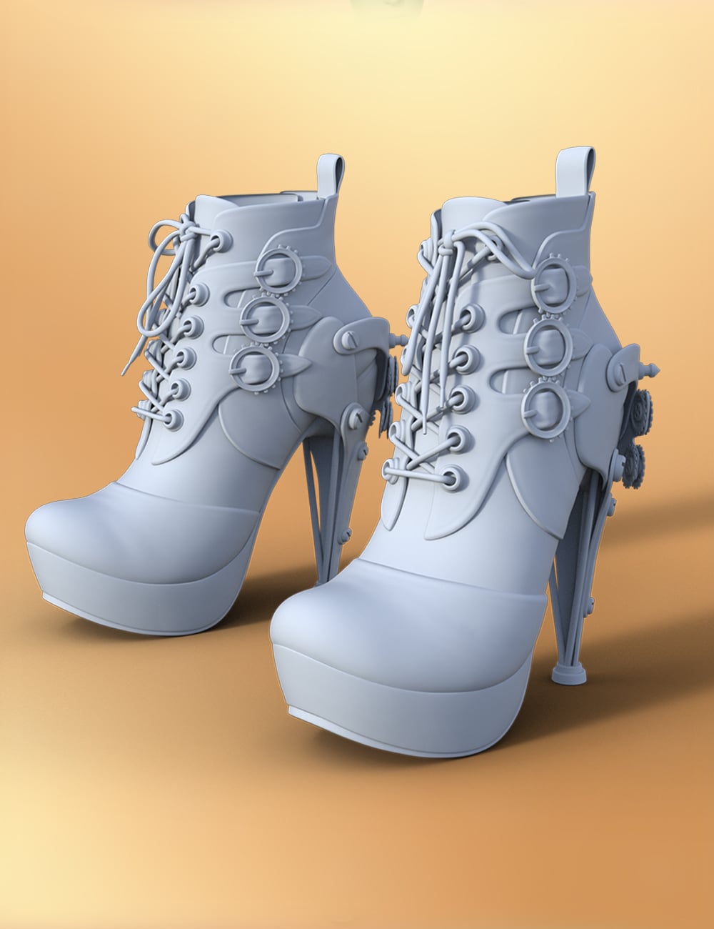 Mechanical Gear High Heels for Genesis 9 | Daz 3D