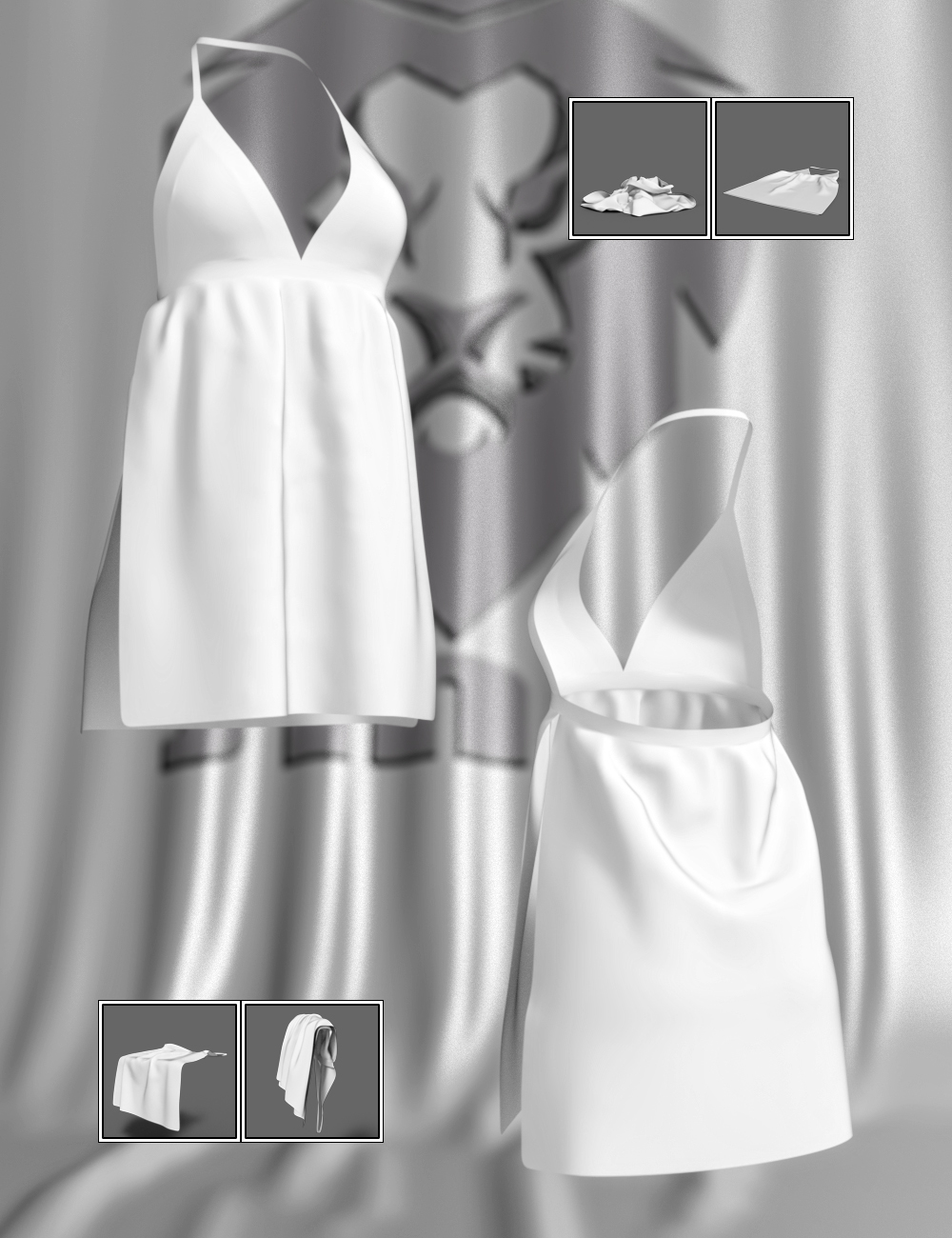 JMR dForce Leona Nightdress for Genesis 9 and 8 Female | Daz 3D