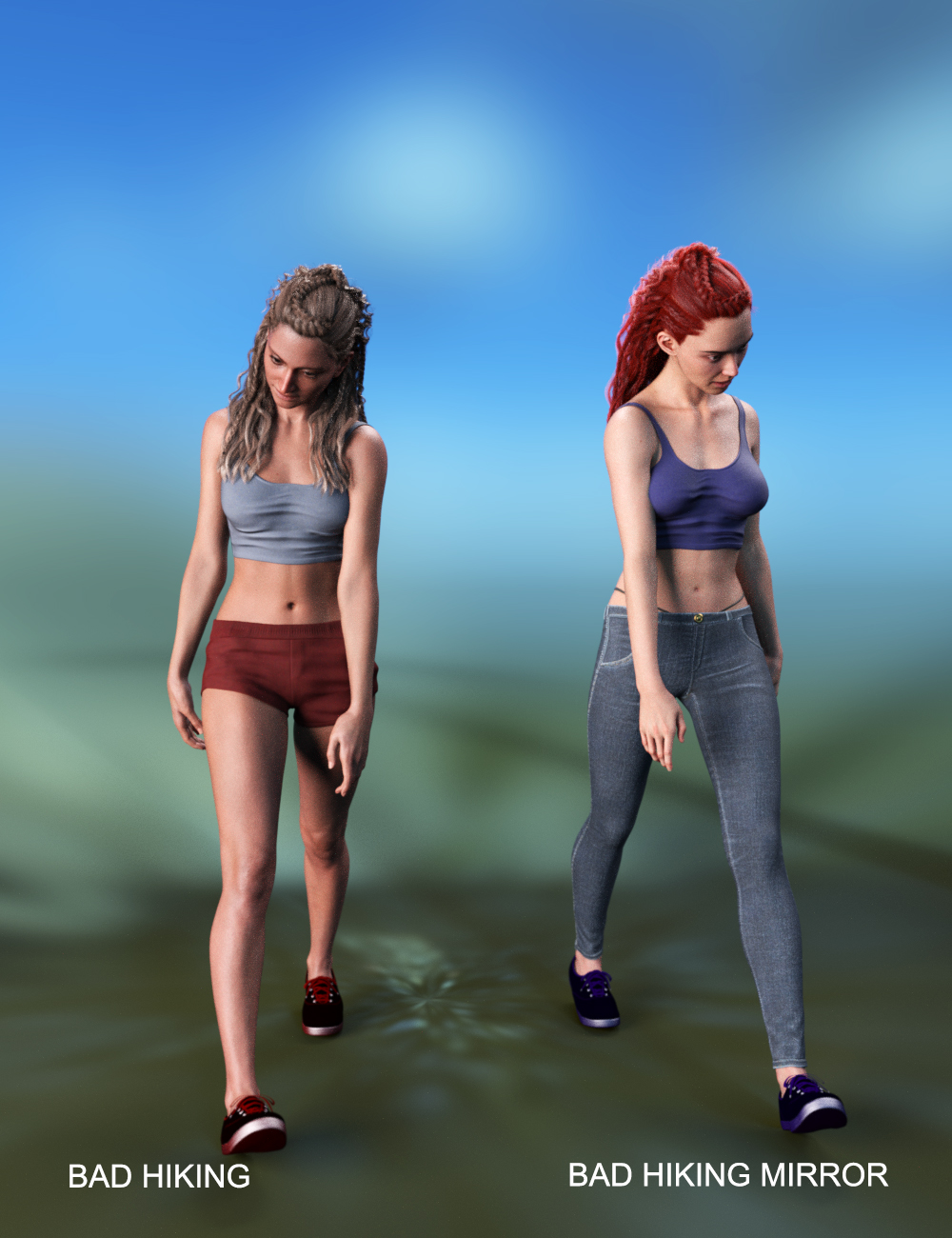 Hiking Poses for Genesis 9 | Daz 3D