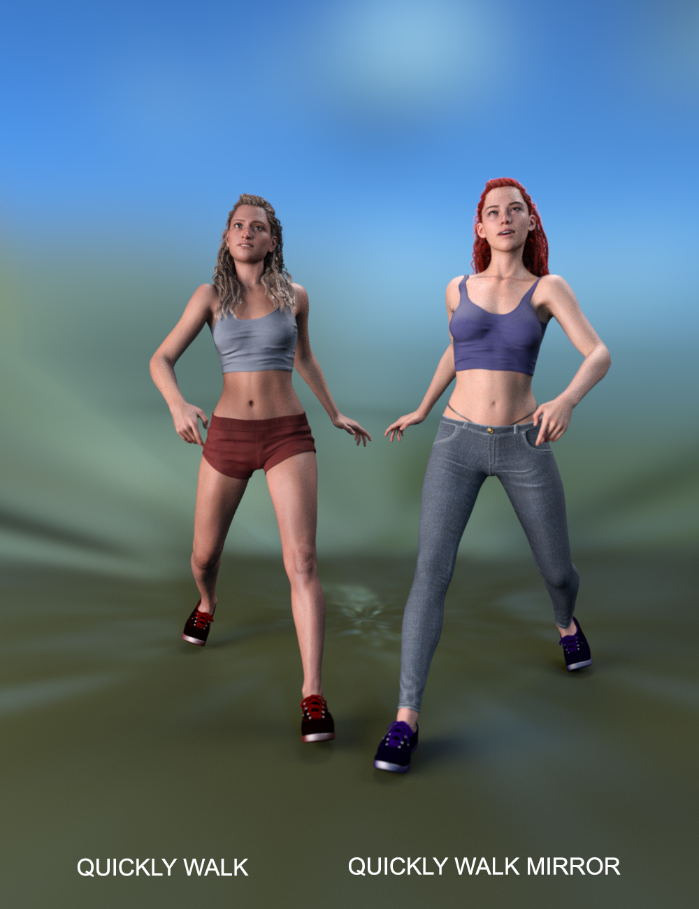 Hiking Poses for Genesis 9 | Daz 3D