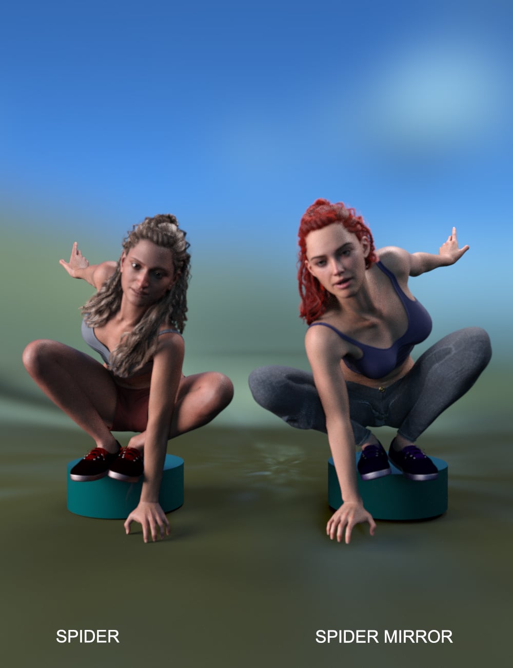 Hiking Poses for Genesis 9 | Daz 3D