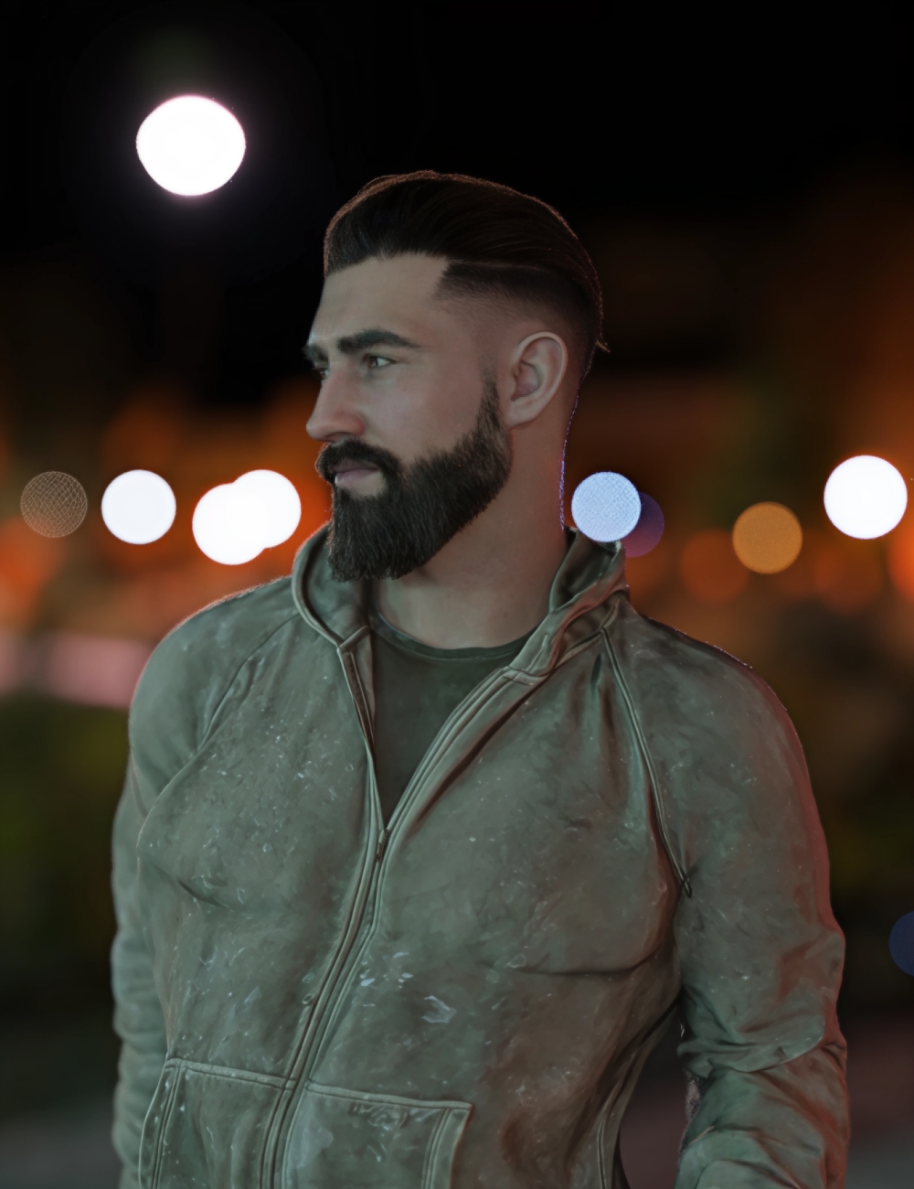 dForce Johny Fade Hair and Beard For Genesis 9 | Daz 3D