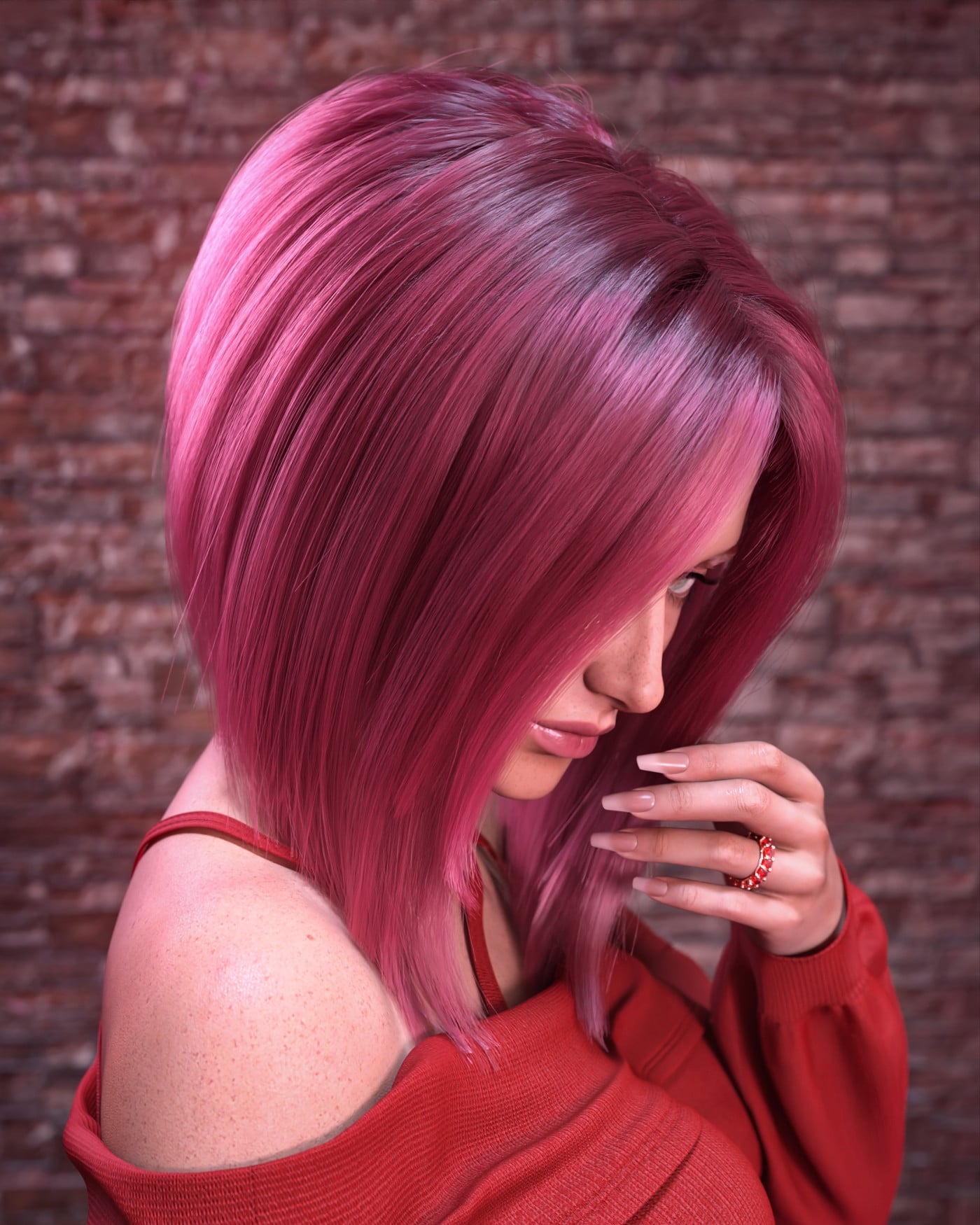 dForce Hailey Hair for Genesis 9 | Daz 3D