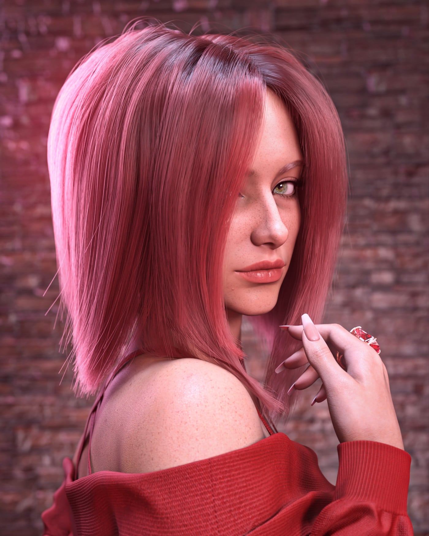 dForce Hailey Hair for Genesis 9 | Daz 3D