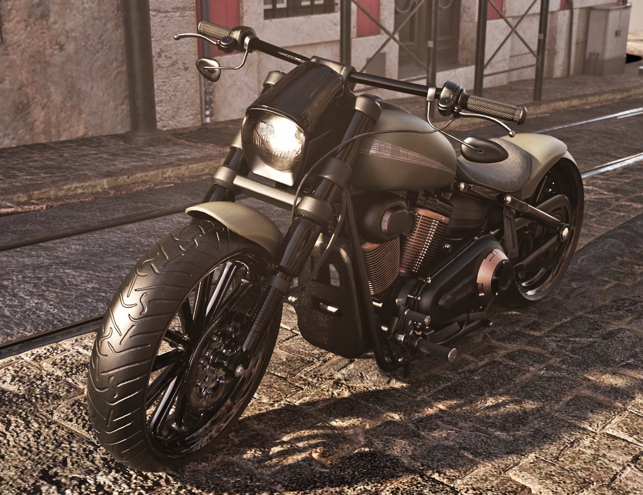 XI Dark Custom Chopper | Daz 3D