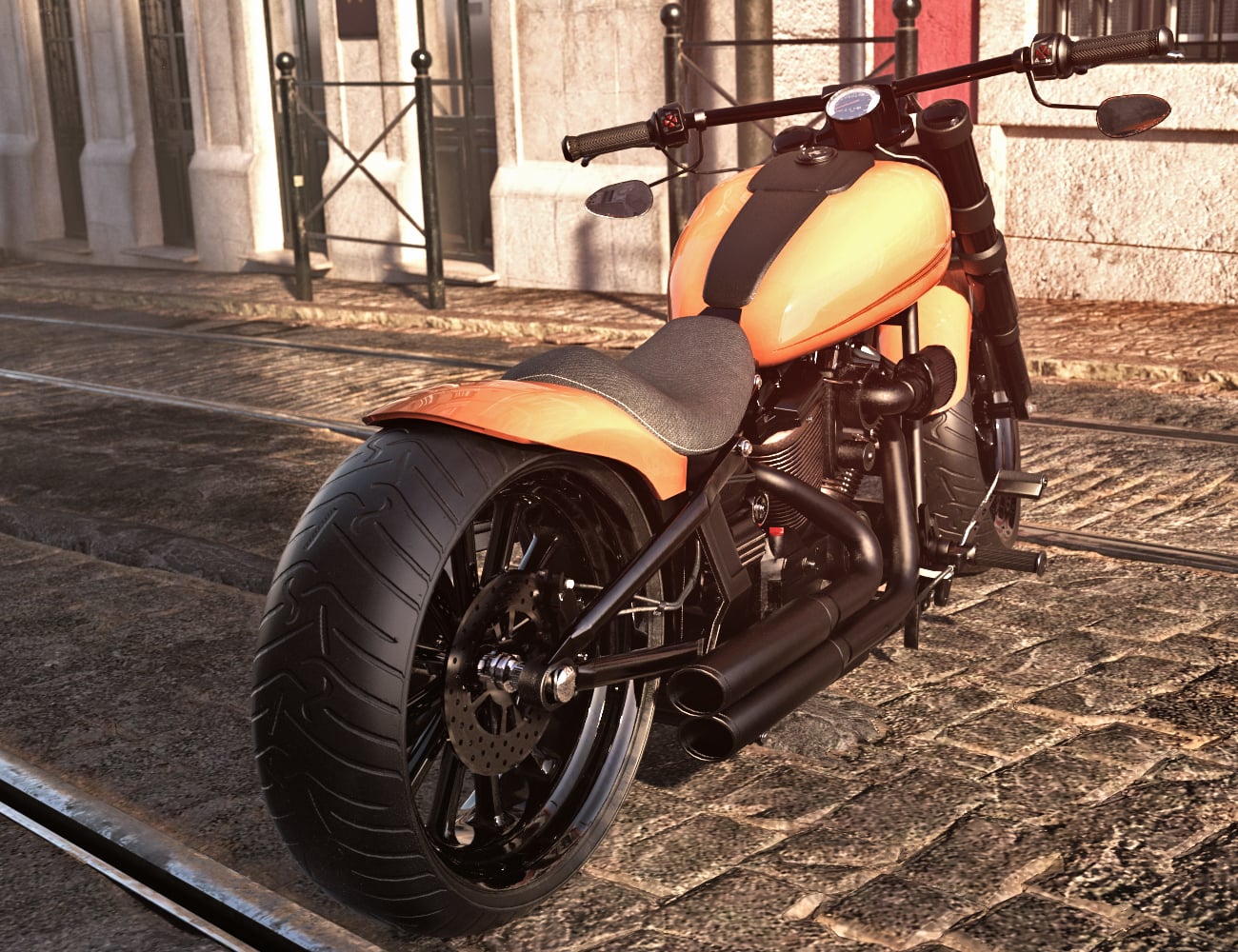XI Dark Custom Chopper | Daz 3D