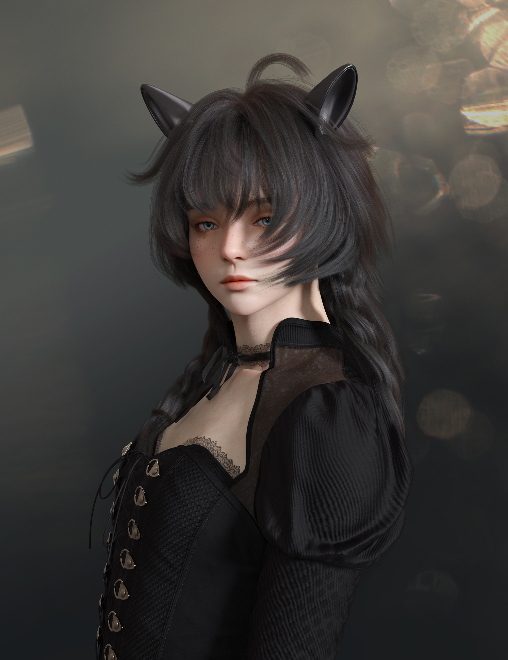 MB Fancie Hair and MB Fancie for Genesis 9 Feminine | Daz 3D