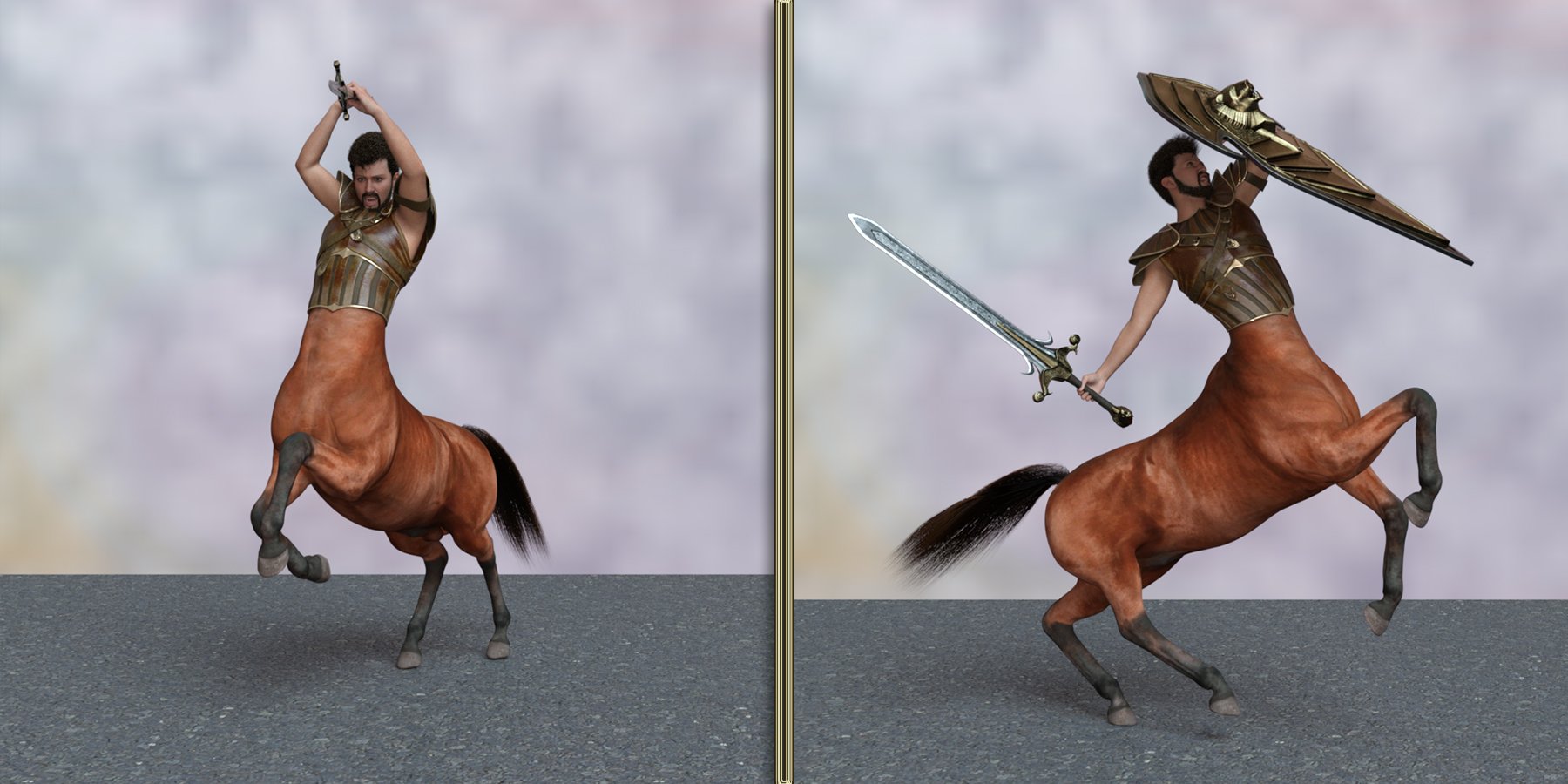 Centaur Warrior Hierarchical Poses for Centaur 9 | Daz 3D