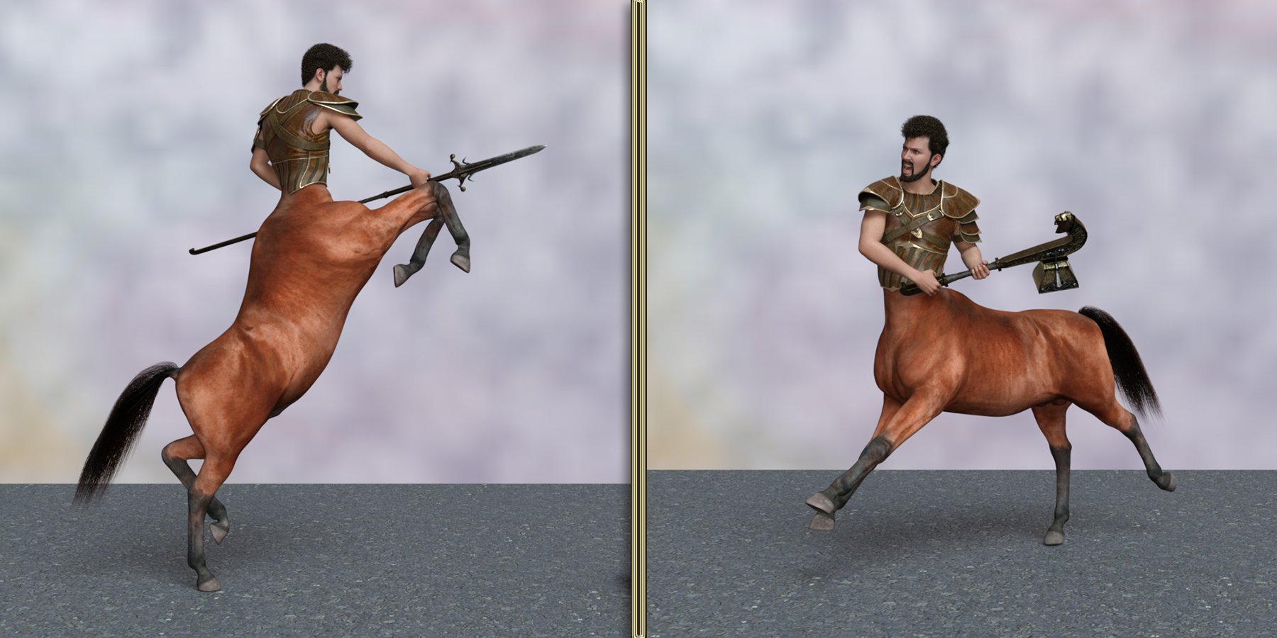 Centaur Warrior Hierarchical Poses for Centaur 9 | Daz 3D