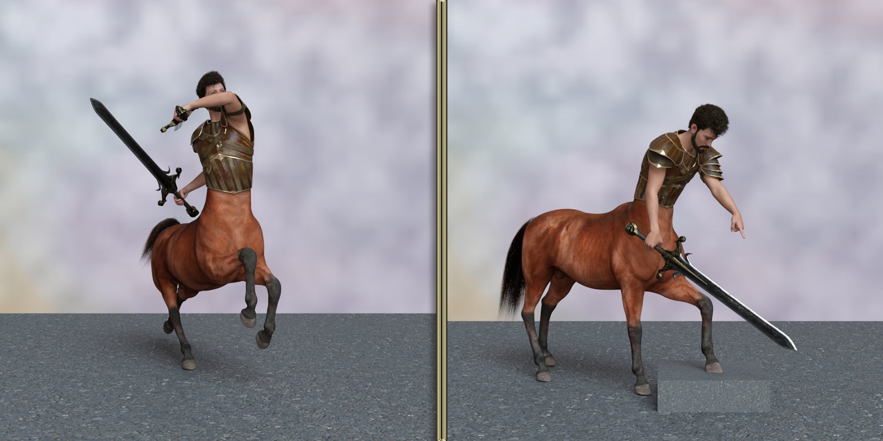 Centaur Warrior Hierarchical Poses for Centaur 9 | Daz 3D