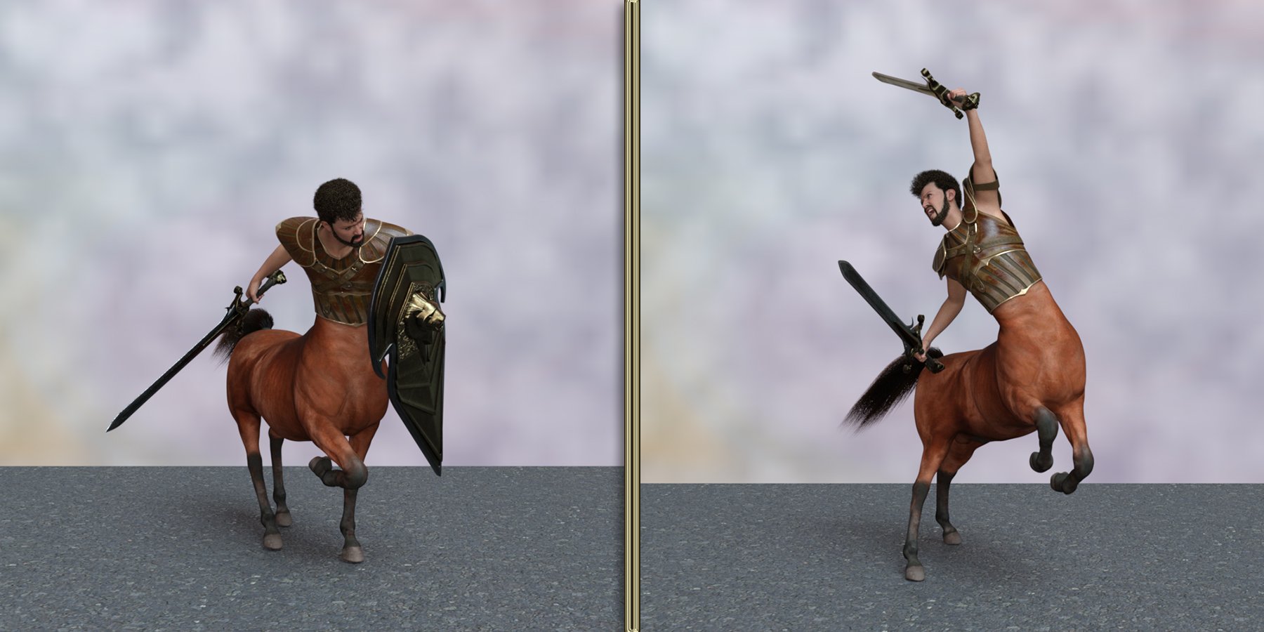 Centaur Warrior Hierarchical Poses for Centaur 9 | Daz 3D