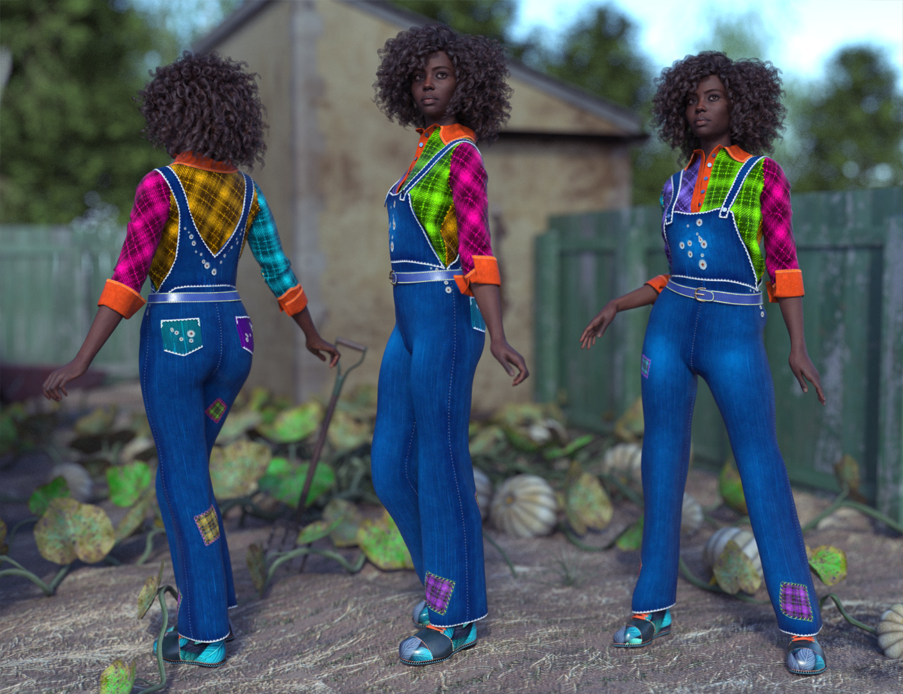 Landgirls Outfit For Genesis 9 Female | Daz 3D