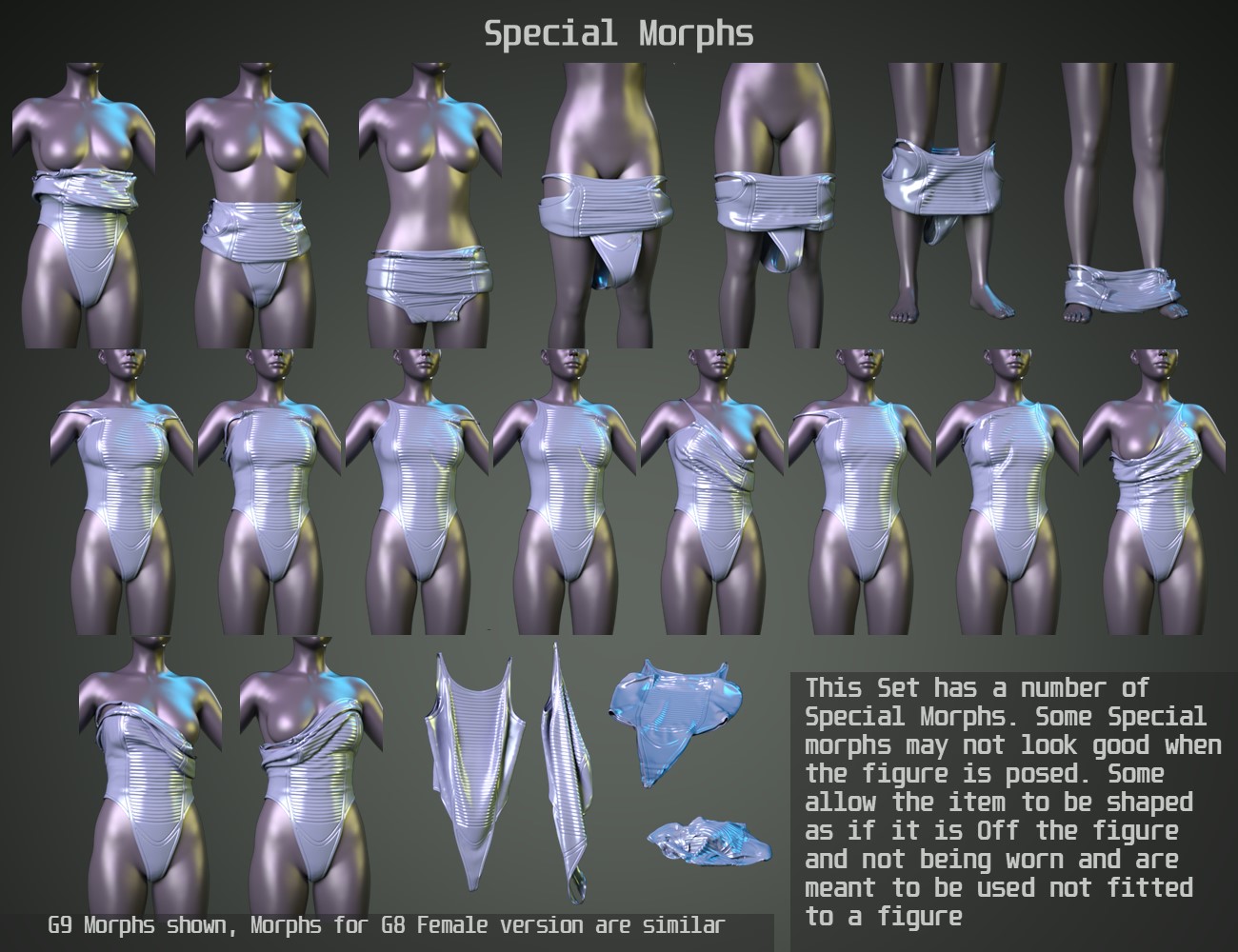 dForce Synth Swimsuit for Genesis 9 and 8 Female | Daz 3D