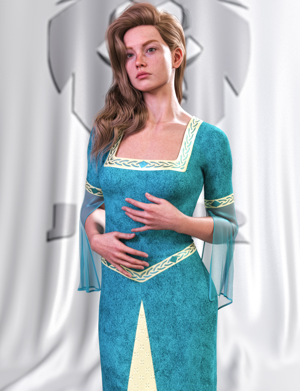 JMR dForce Arianne Medieval Dress for Genesis 9 and 8 Female | Daz 3D