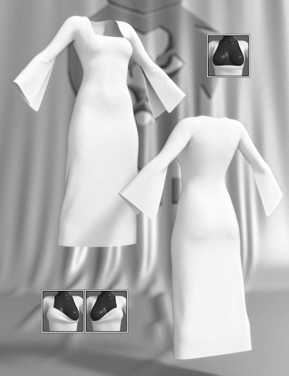 JMR dForce Arianne Medieval Dress for Genesis 9 and 8 Female | Daz 3D