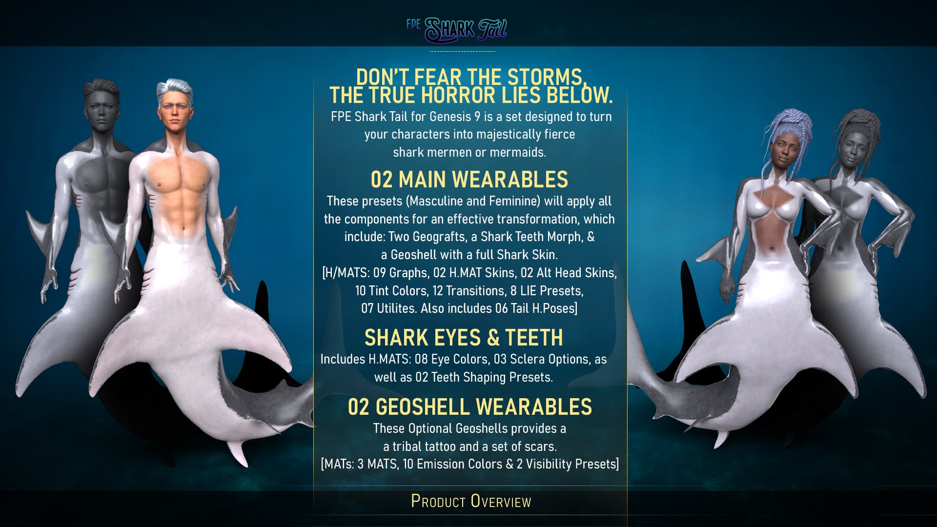 FPE Shark Tail for Genesis 9 ⋆ Freebies Daz 3D