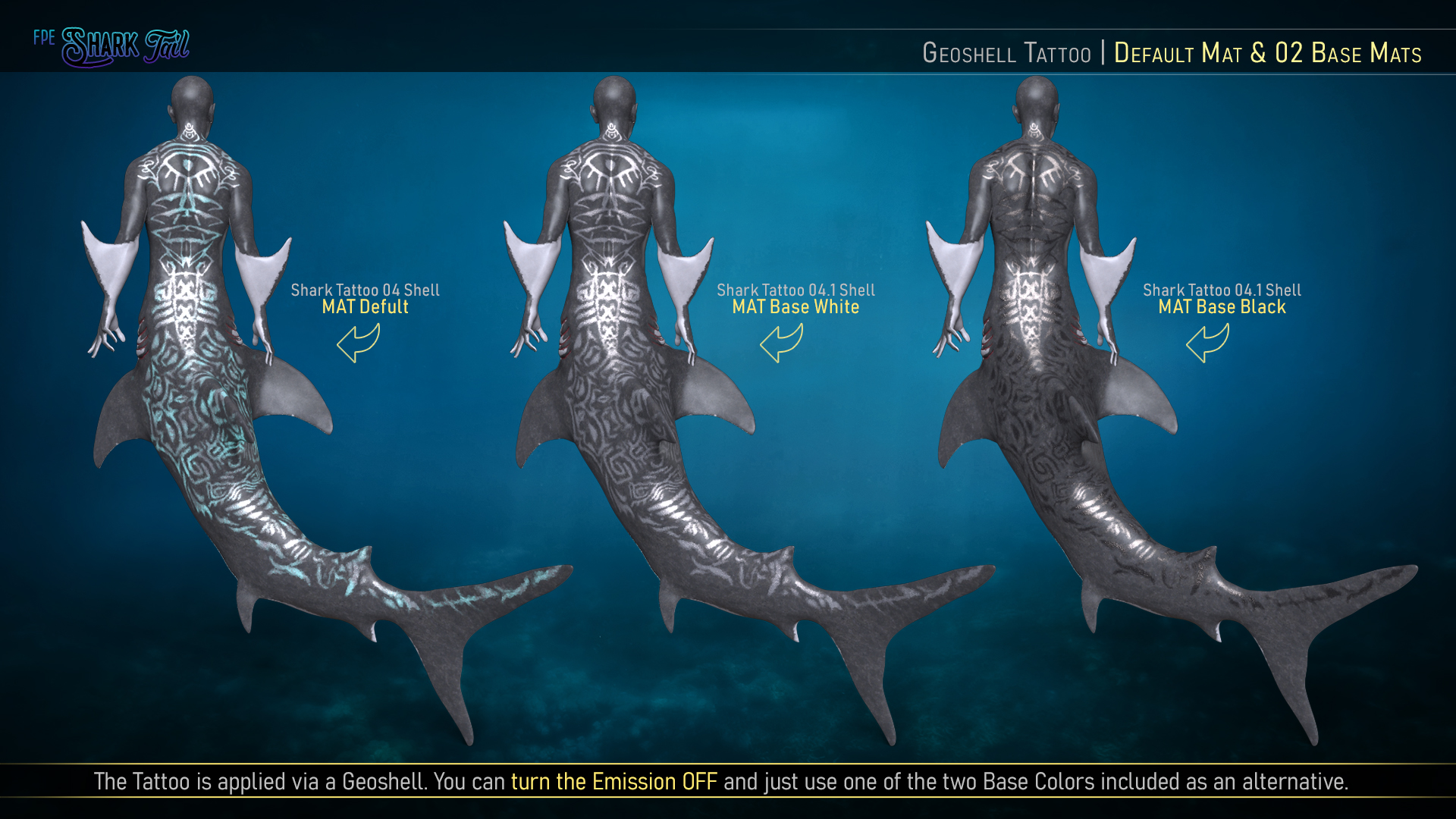FPE Shark Tail for Genesis 9 | Daz 3D