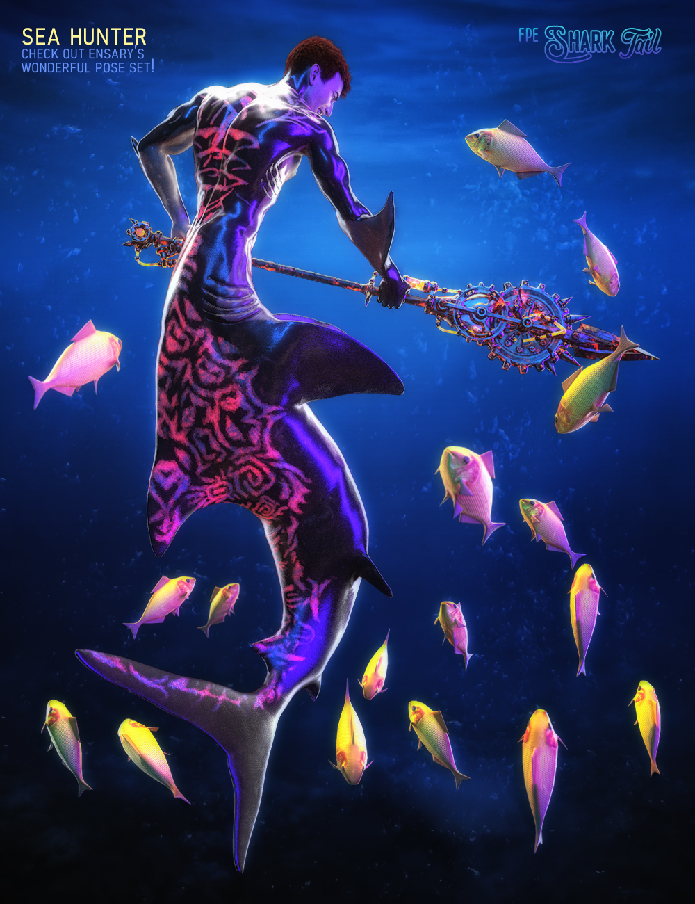 FPE Shark Tail for Genesis 9 | Daz 3D