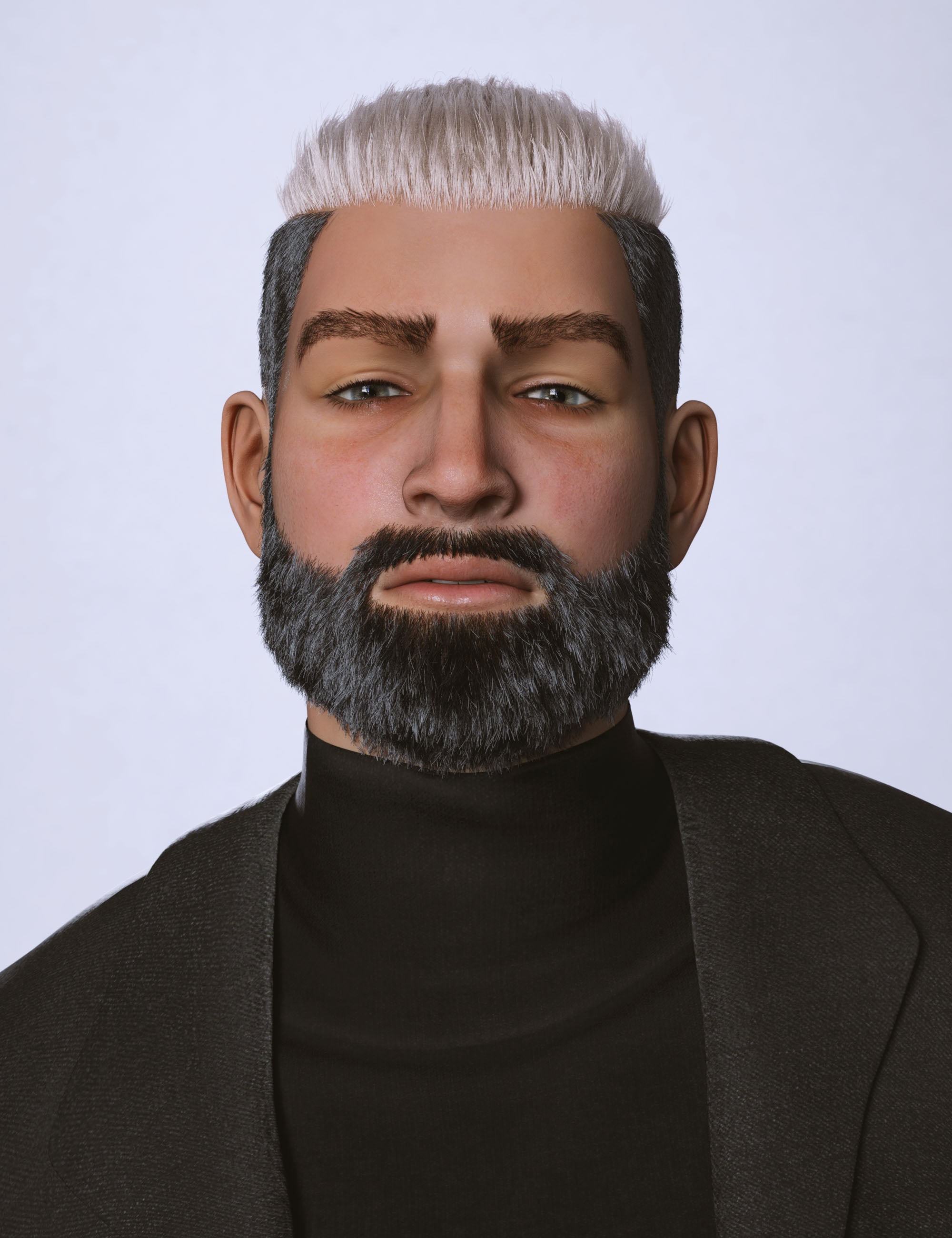 AK Invigorative Hair and Beard for Genesis 9 | Daz 3D