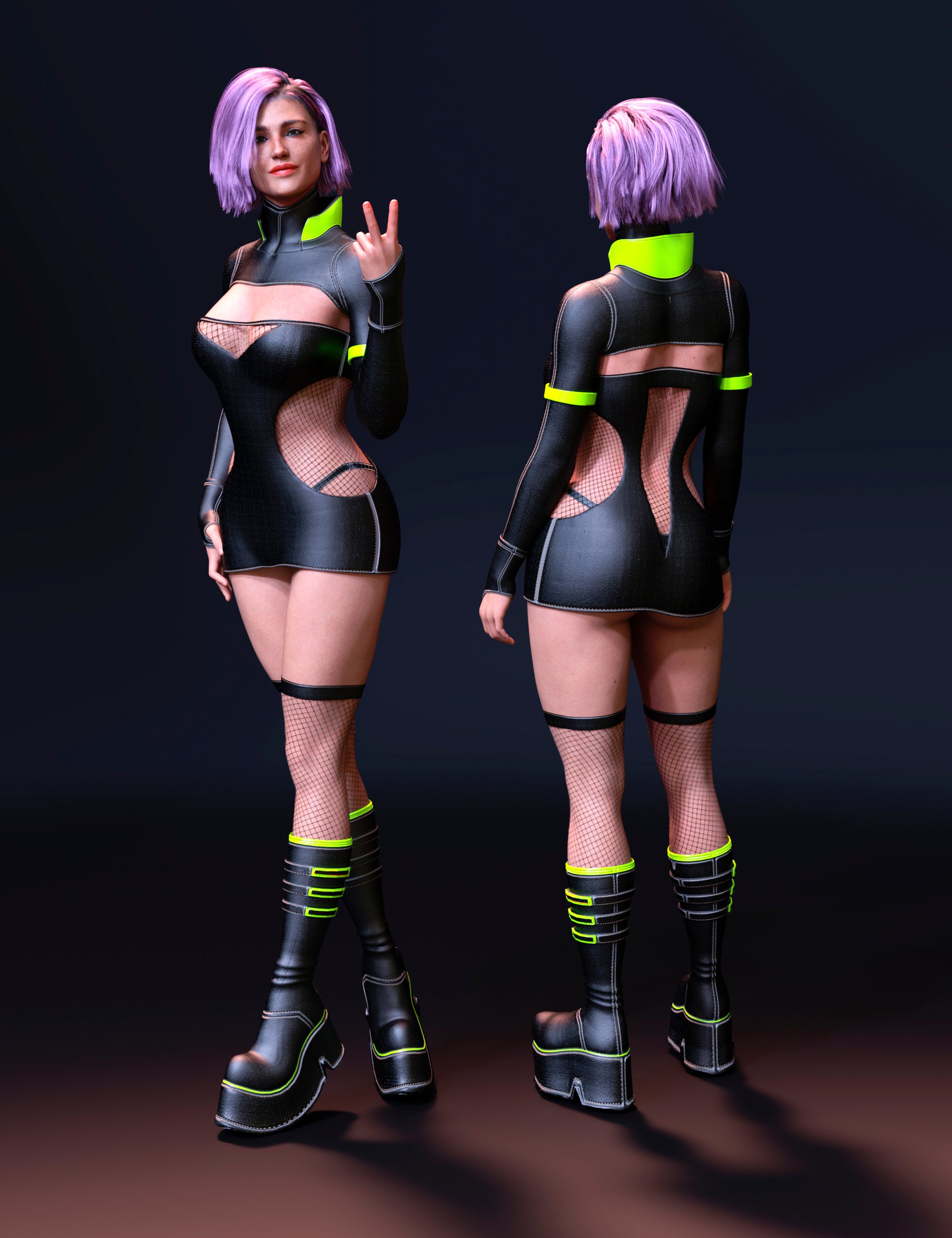 M3D dForce Neorift Outfit for Genesis 9 | Daz 3D