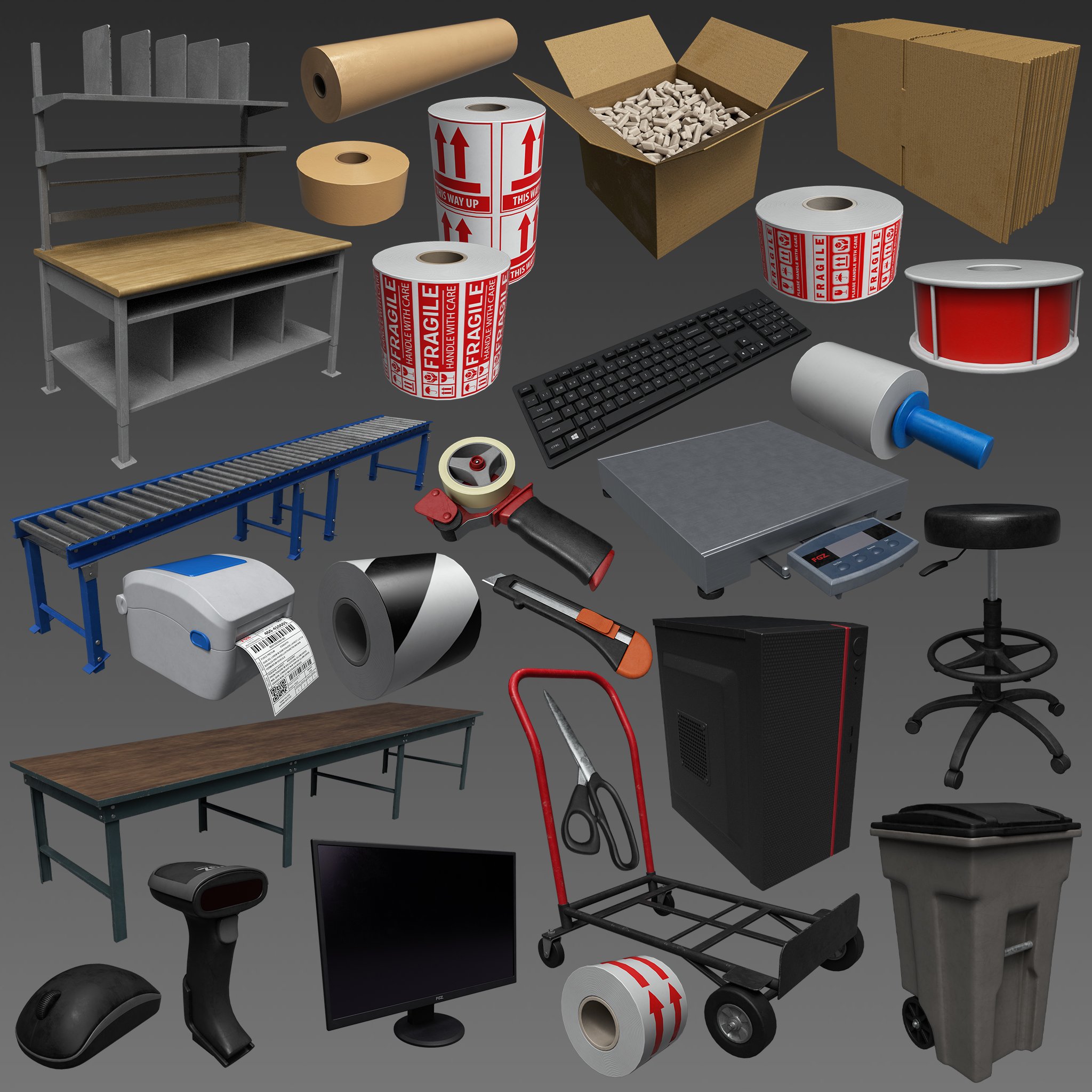 FG Packing Warehouse Bundle | Daz 3D