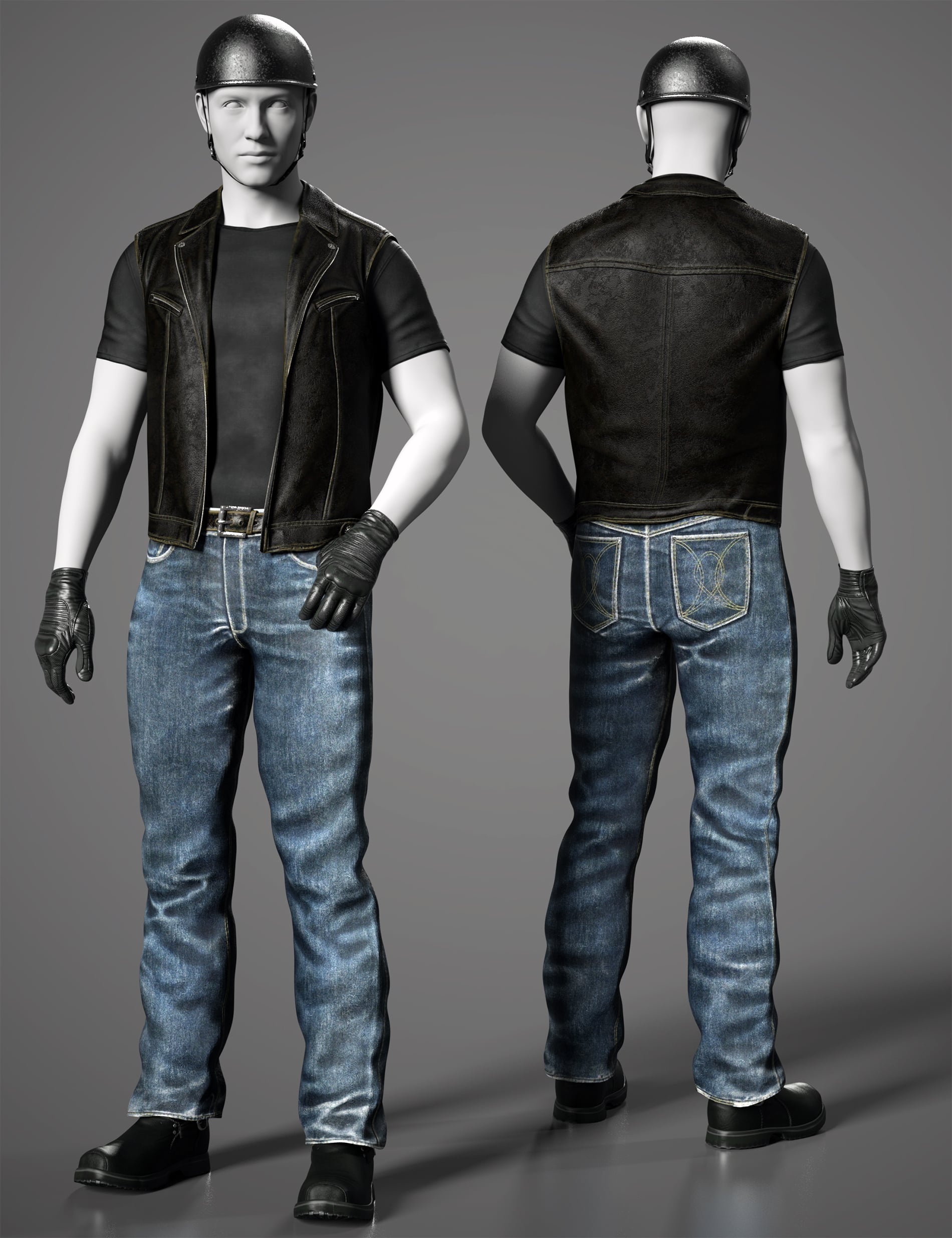 dForce Asphalt Hound Outfit Texture Add-On ⋆ Freebies Daz 3D