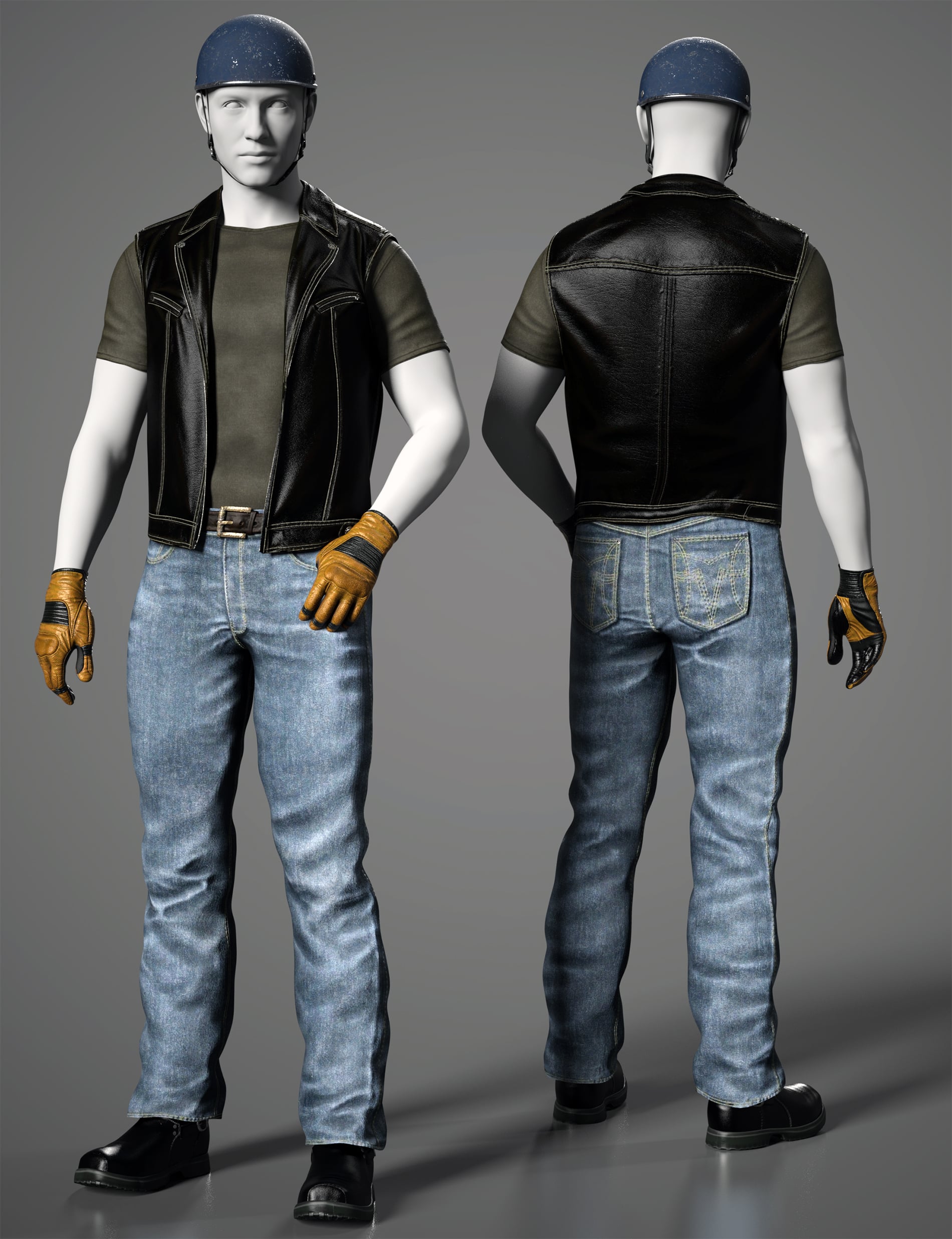 dForce Asphalt Hound Outfit Texture Add-On | Daz 3D