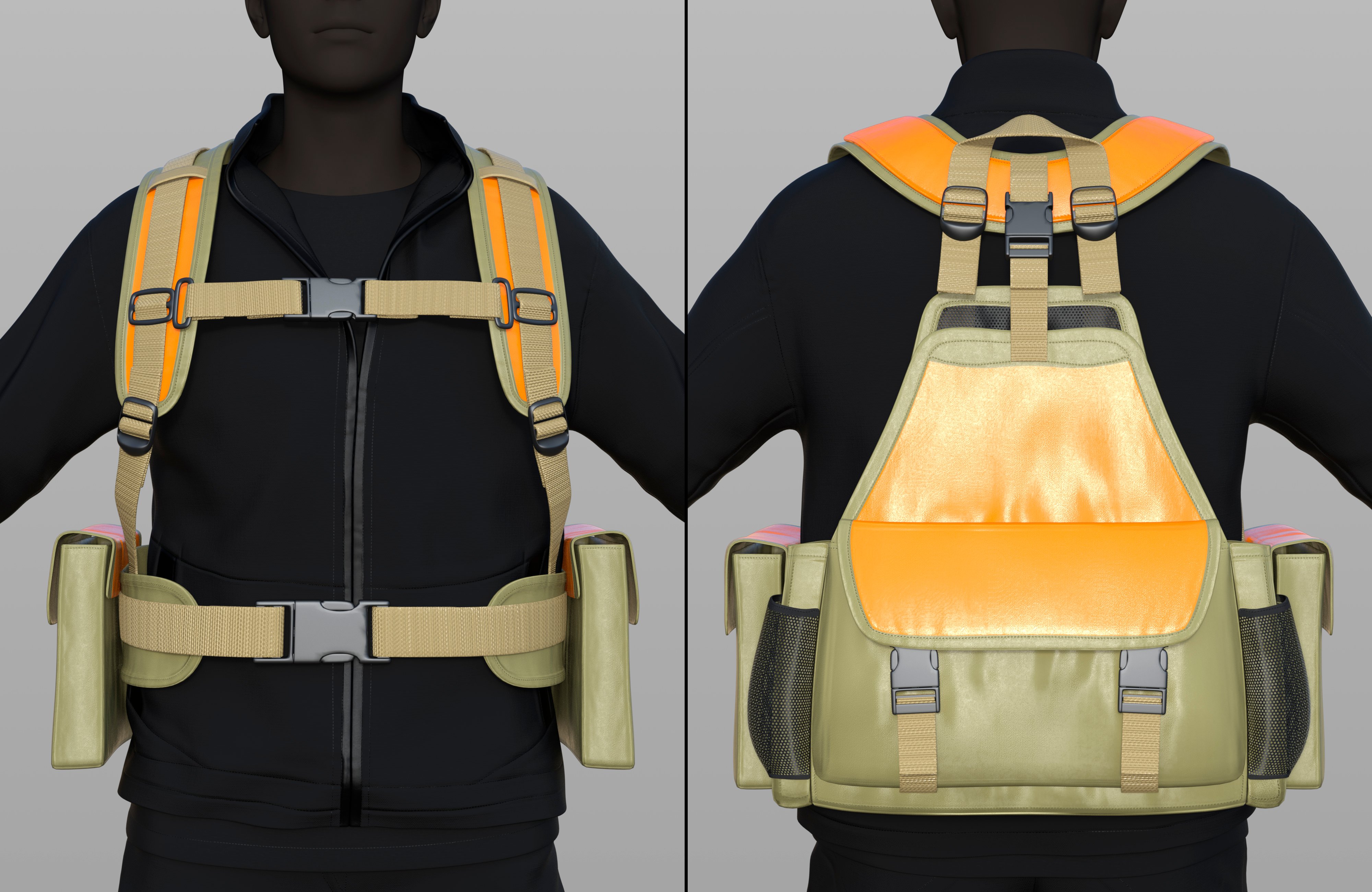 Adventure Hunter Vest for Genesis 9 | Daz 3D