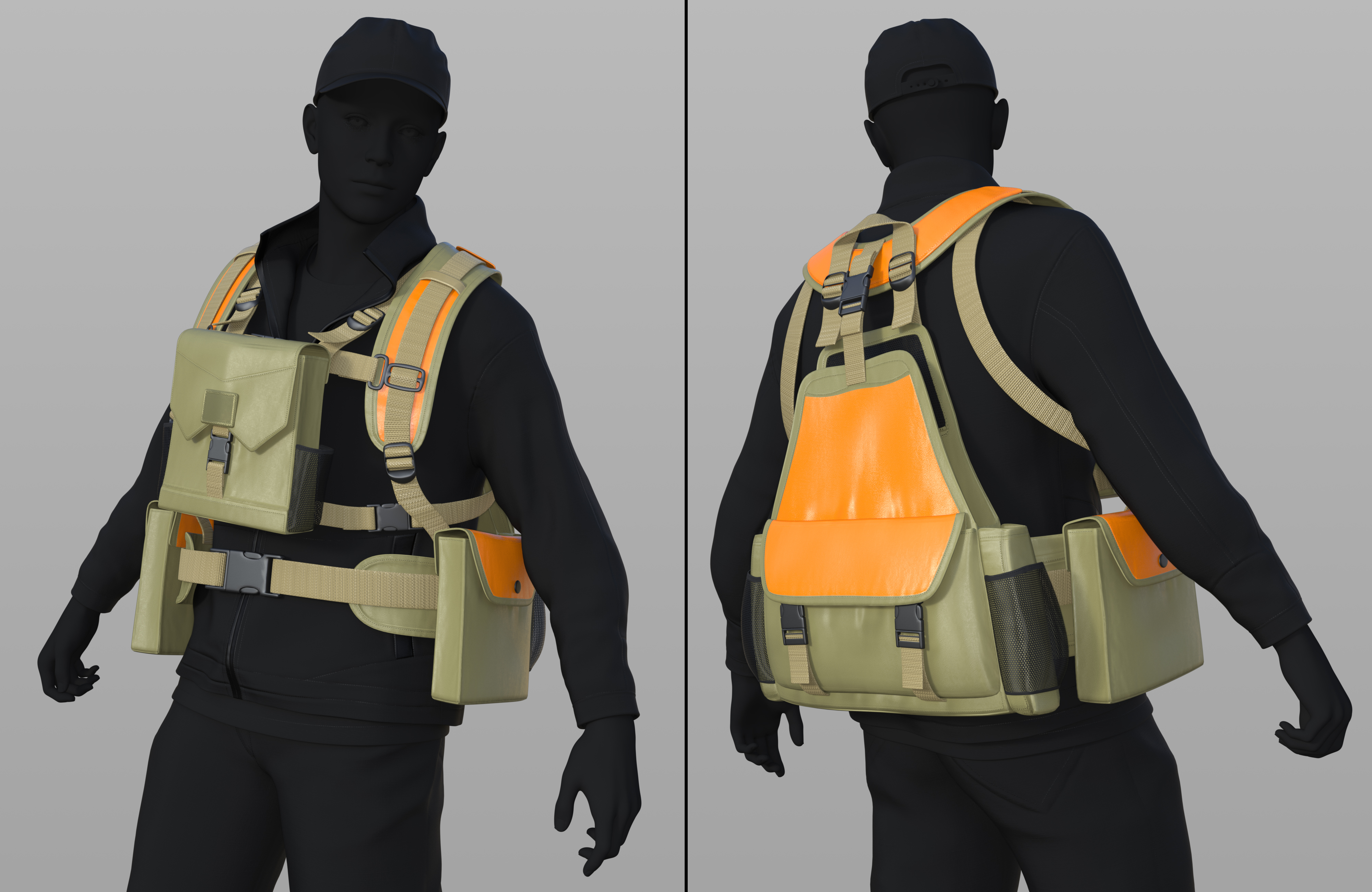 Adventure Hunter Vest for Genesis 9 | Daz 3D