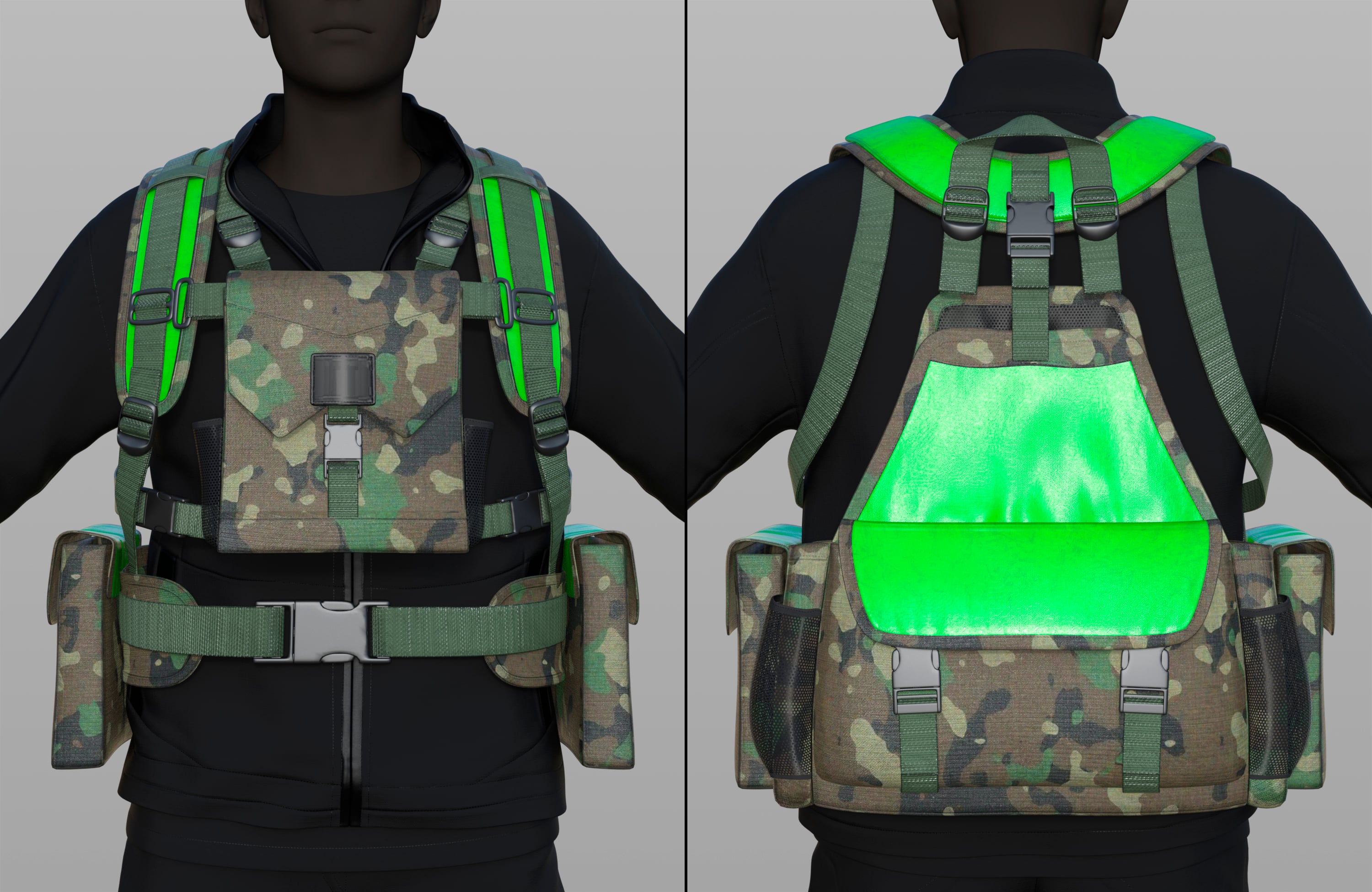 Adventure Hunter Vest for Genesis 9 | Daz 3D