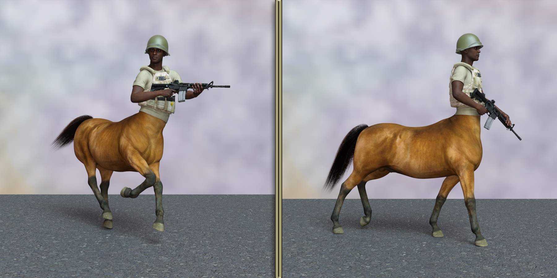 Centaur Soldier Hierarchical Poses for Centaur 9 Thoroughbred | Daz 3D