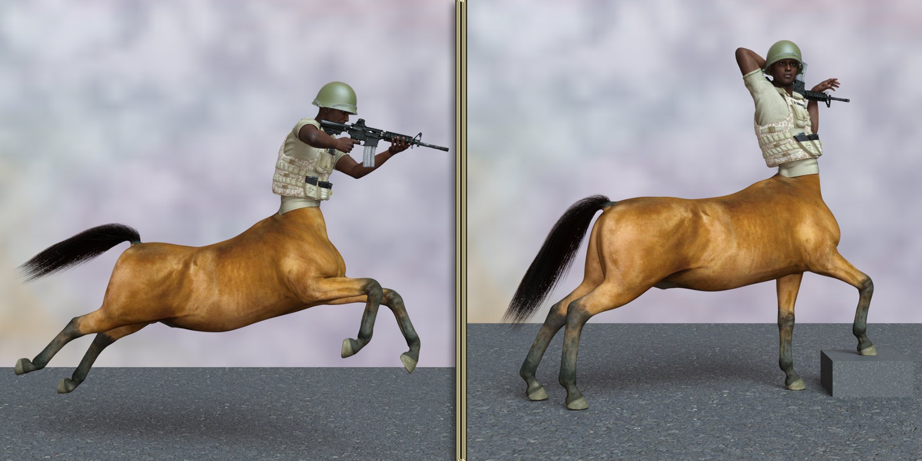 Centaur Soldier Hierarchical Poses for Centaur 9 Thoroughbred | Daz 3D