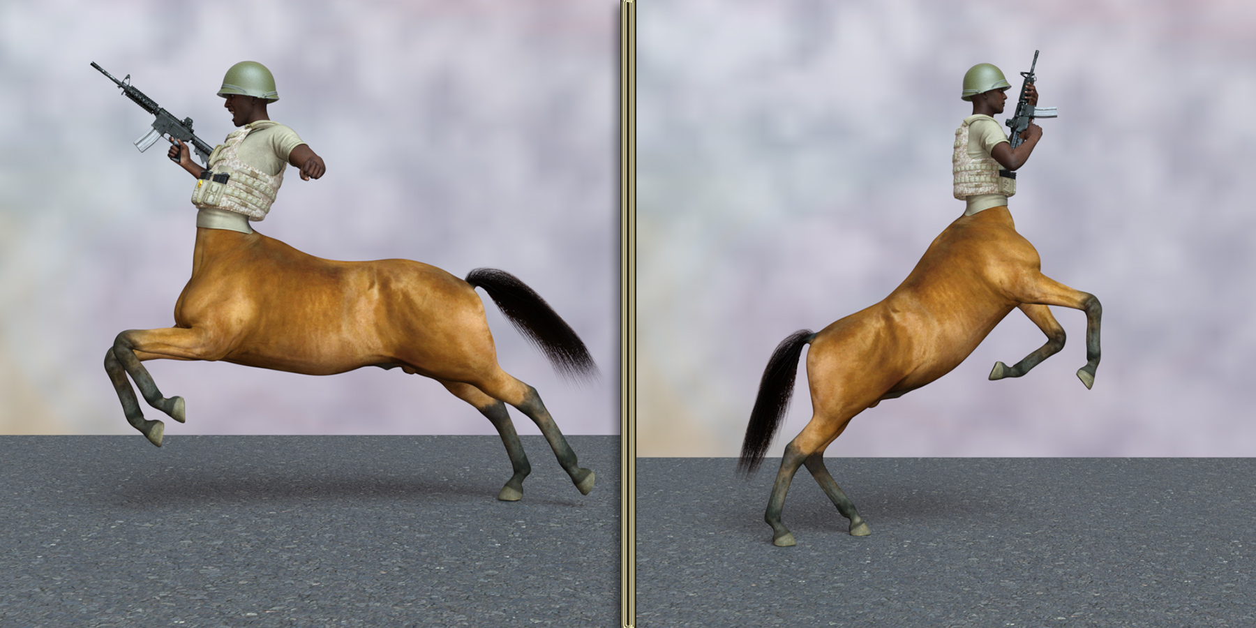 Centaur Soldier Hierarchical Poses for Centaur 9 Thoroughbred | Daz 3D