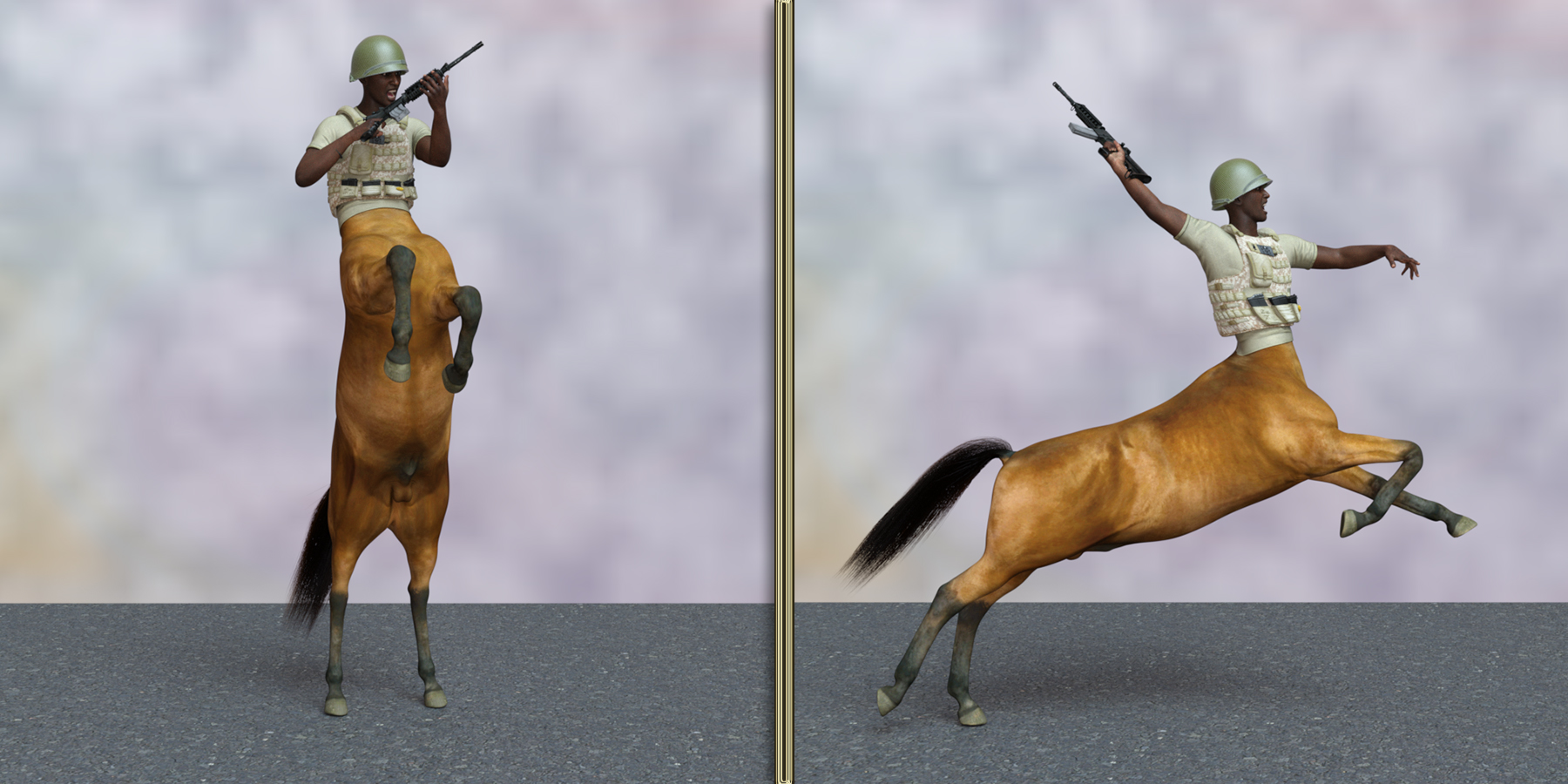 Centaur Soldier Hierarchical Poses for Centaur 9 Thoroughbred | Daz 3D