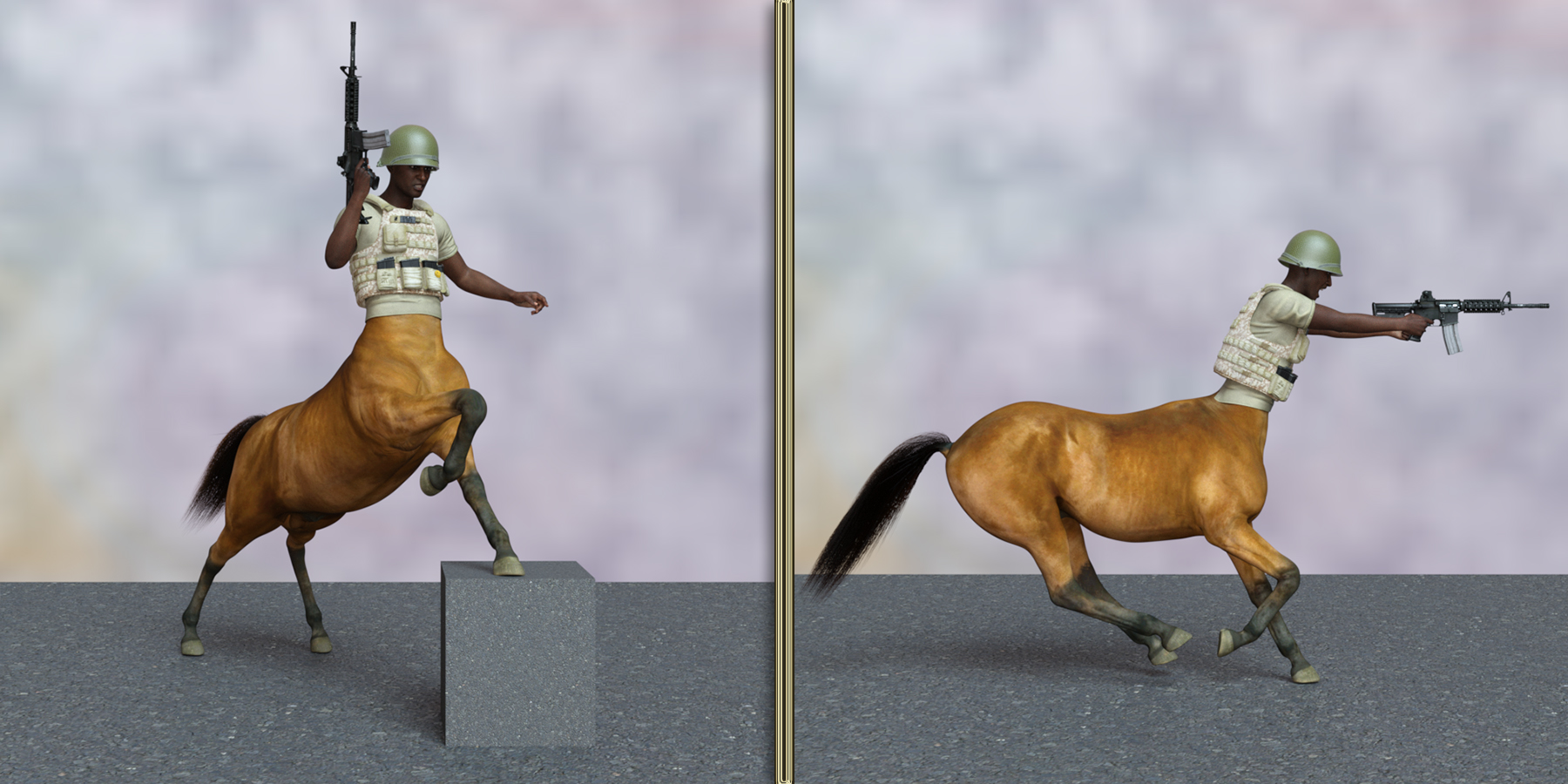 Centaur Soldier Hierarchical Poses for Centaur 9 Thoroughbred | Daz 3D