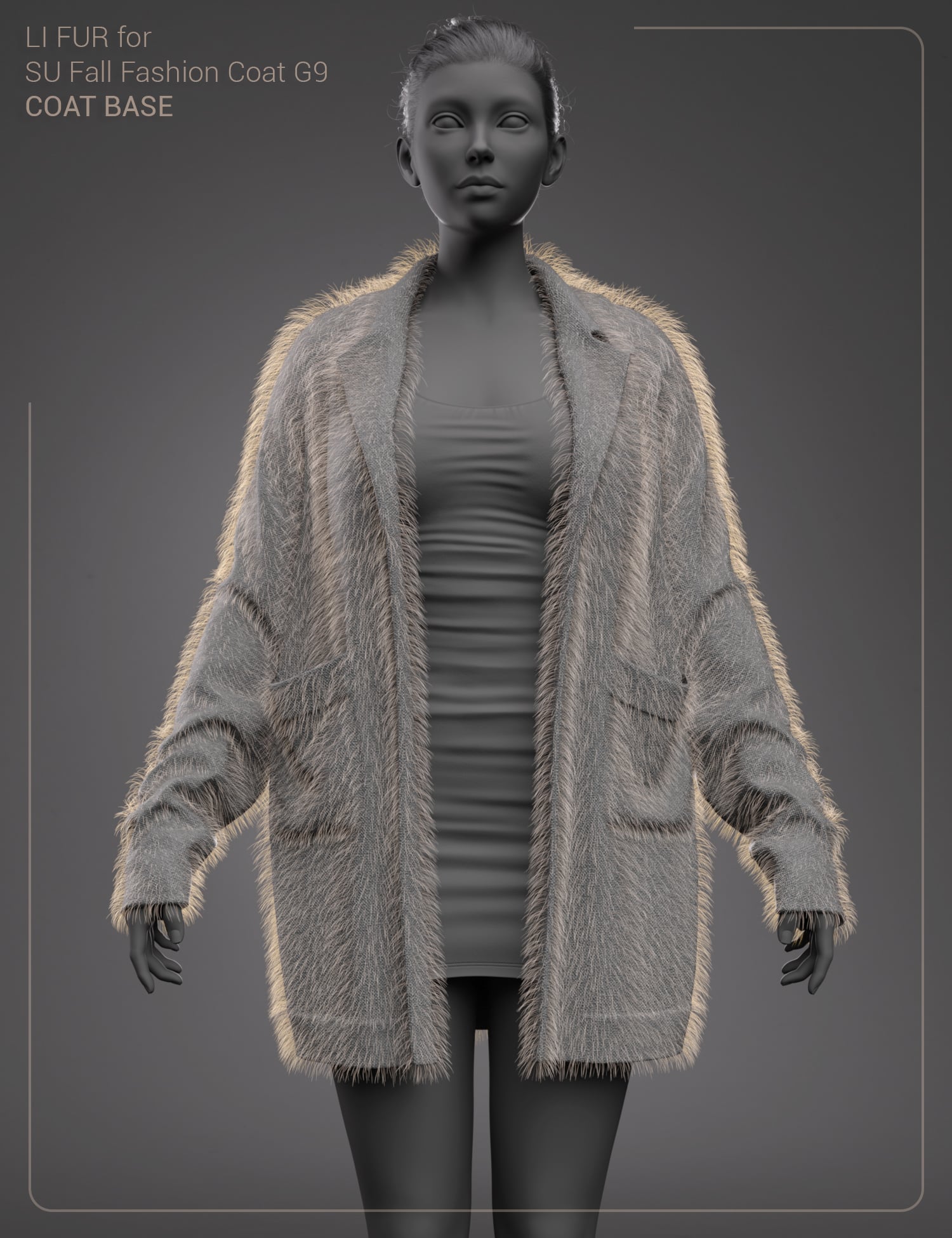 LI FUR for SU Fall Fashion Coat for Genesis 9 | Daz 3D